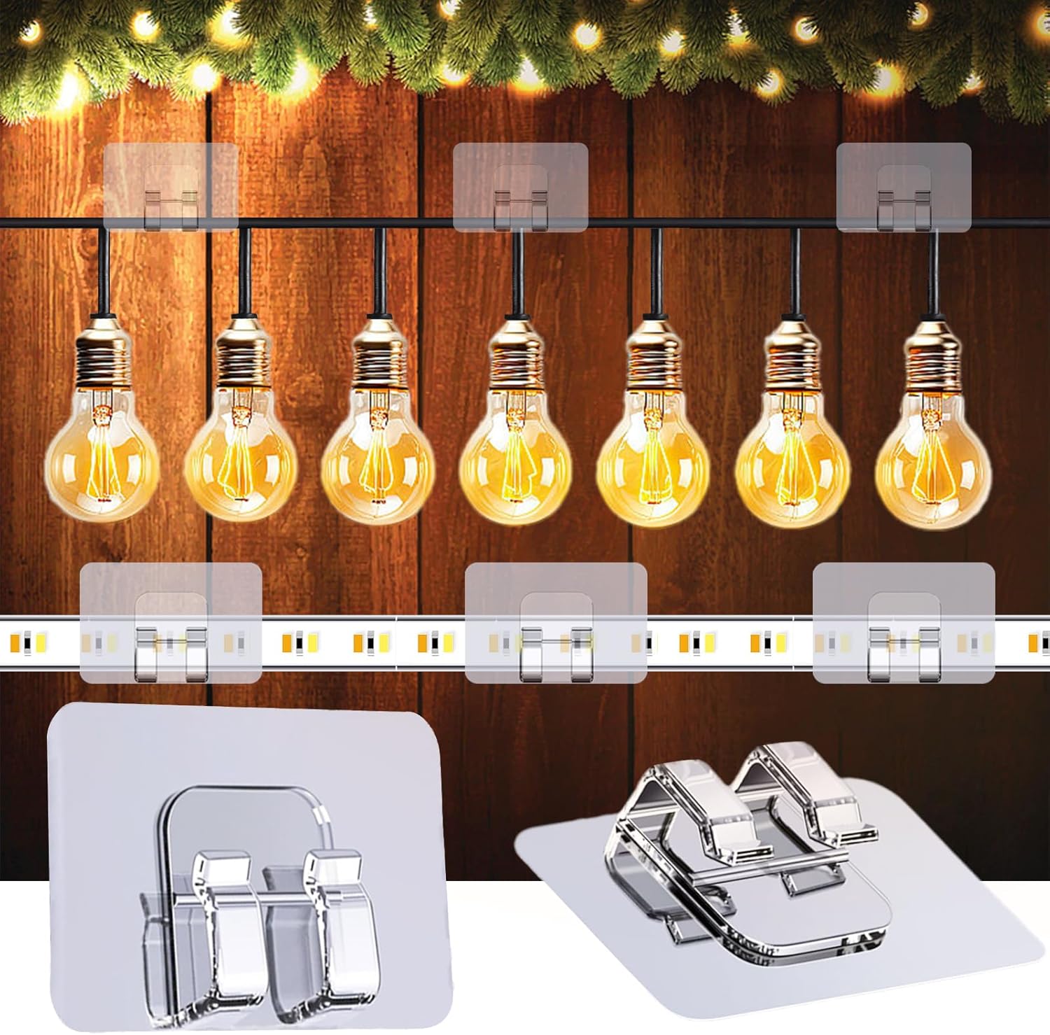 Amazon.com: ADOSEWING Outdoor Light Hooks 50Pcs, Upgraded Heavy Duty ...