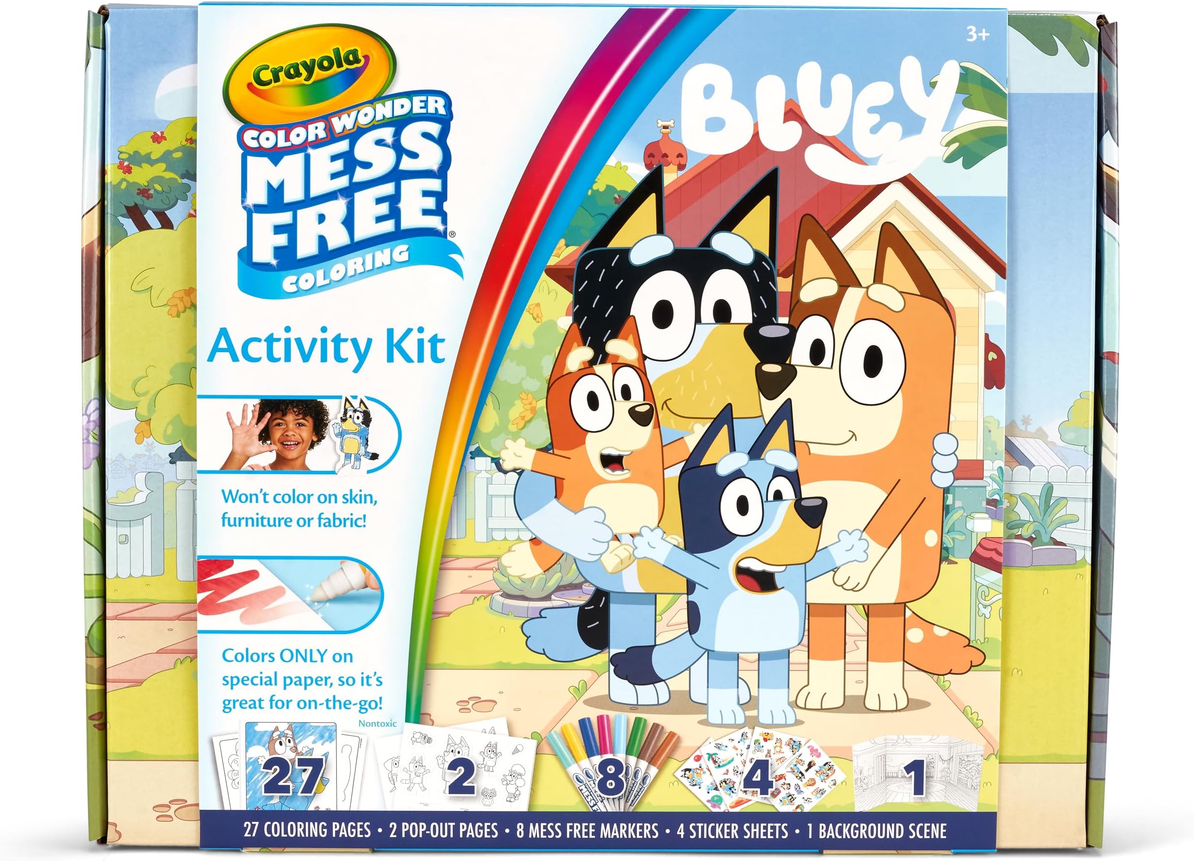 Amazon.com: Crayola Color Wonder Bluey Activity Kit, Mess Free Coloring ...