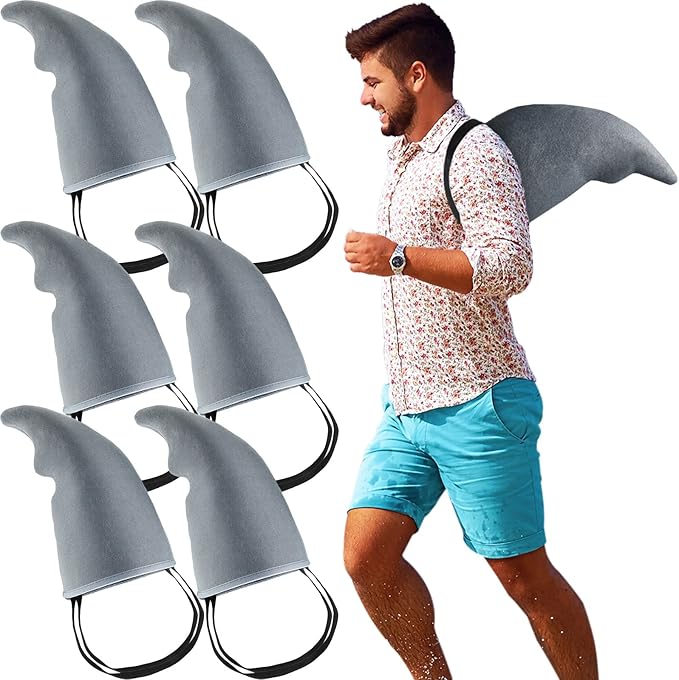 Amazon.com: Lewtemi 6 Pcs Shark Fin Costume Gray Cute Easy to Wear ...
