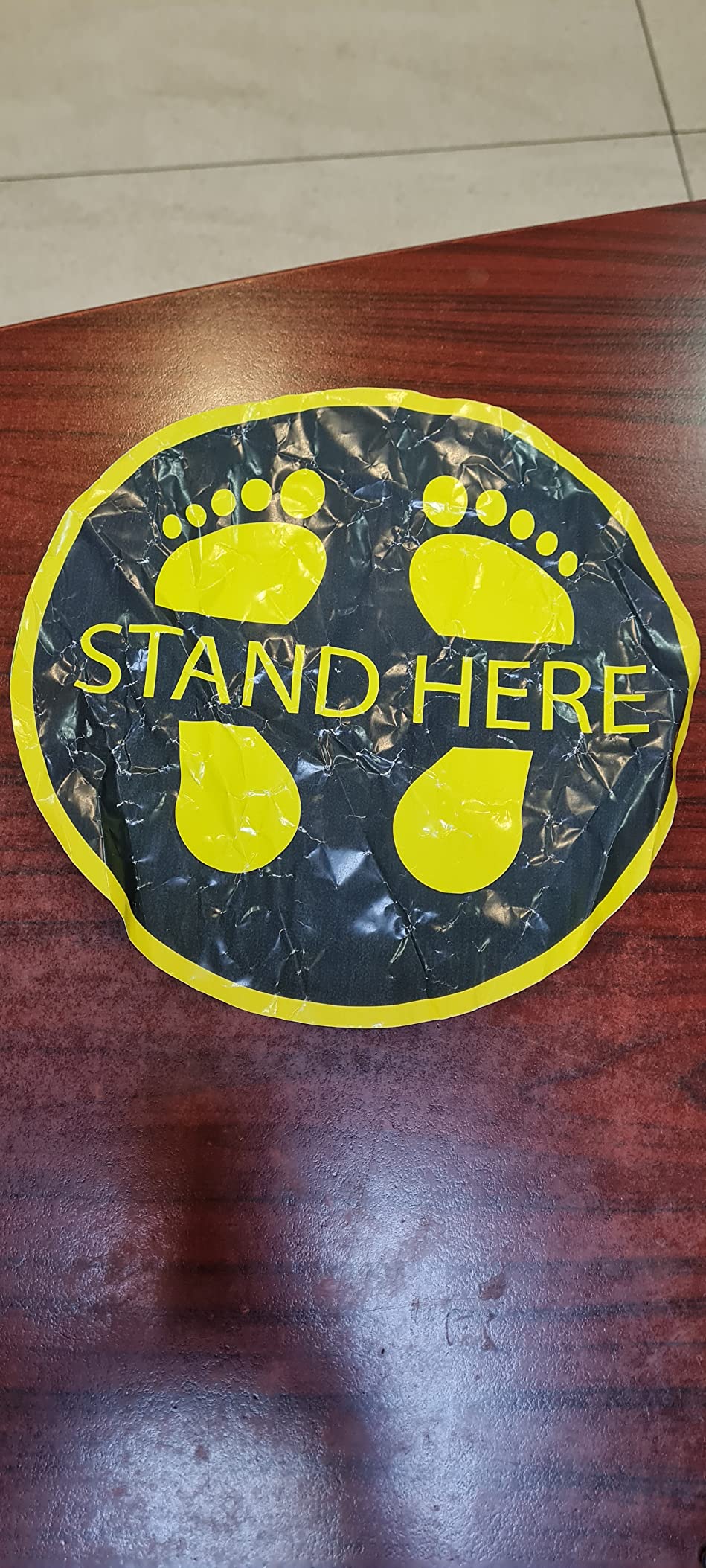 Festiko Social Distancing/Quarantine Floor/sign Stickers for Public ...