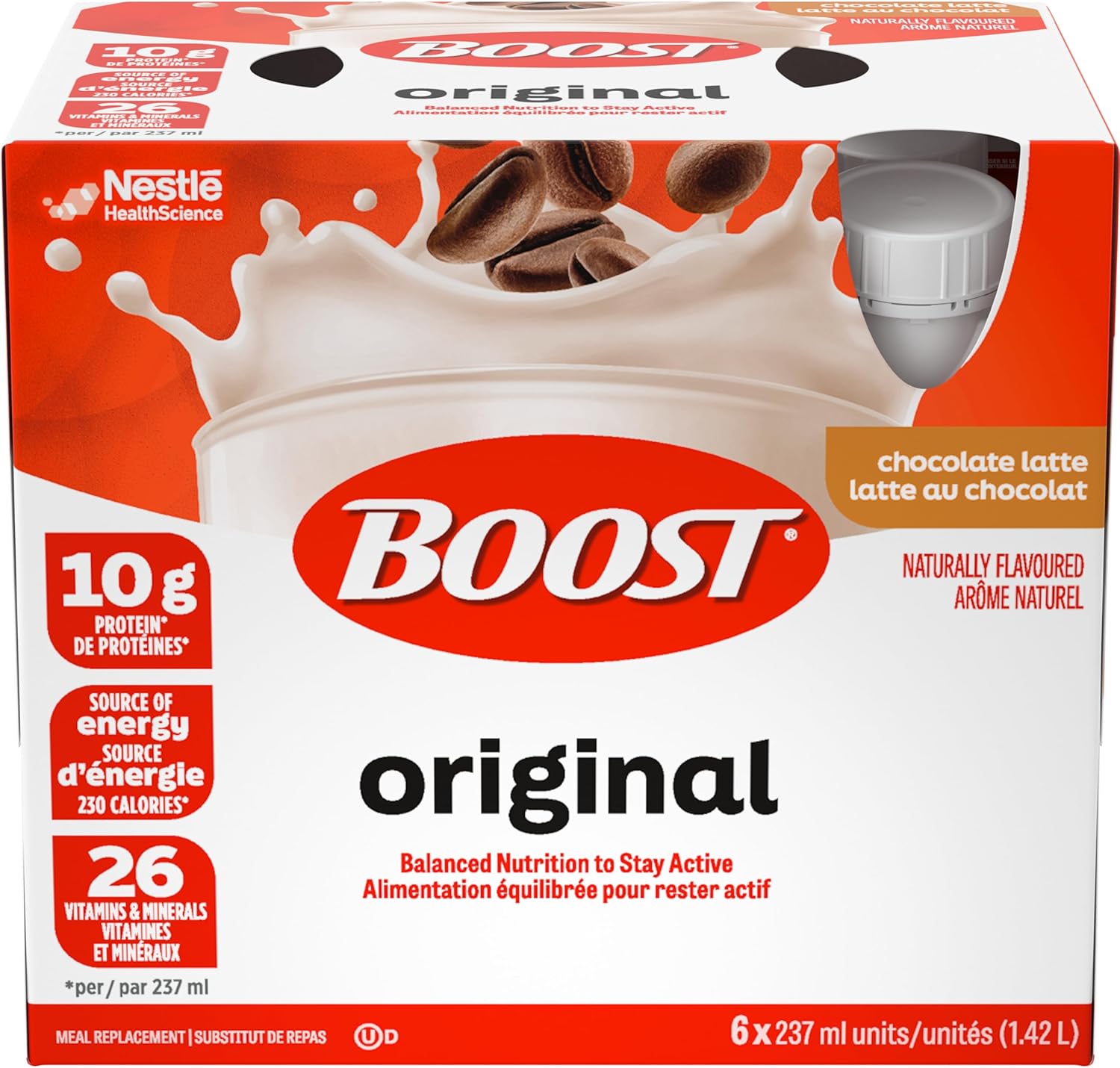 BOOST Original Meal Replacement Drink – Choc Latte, 24 Bottles, 6.1 kg ...