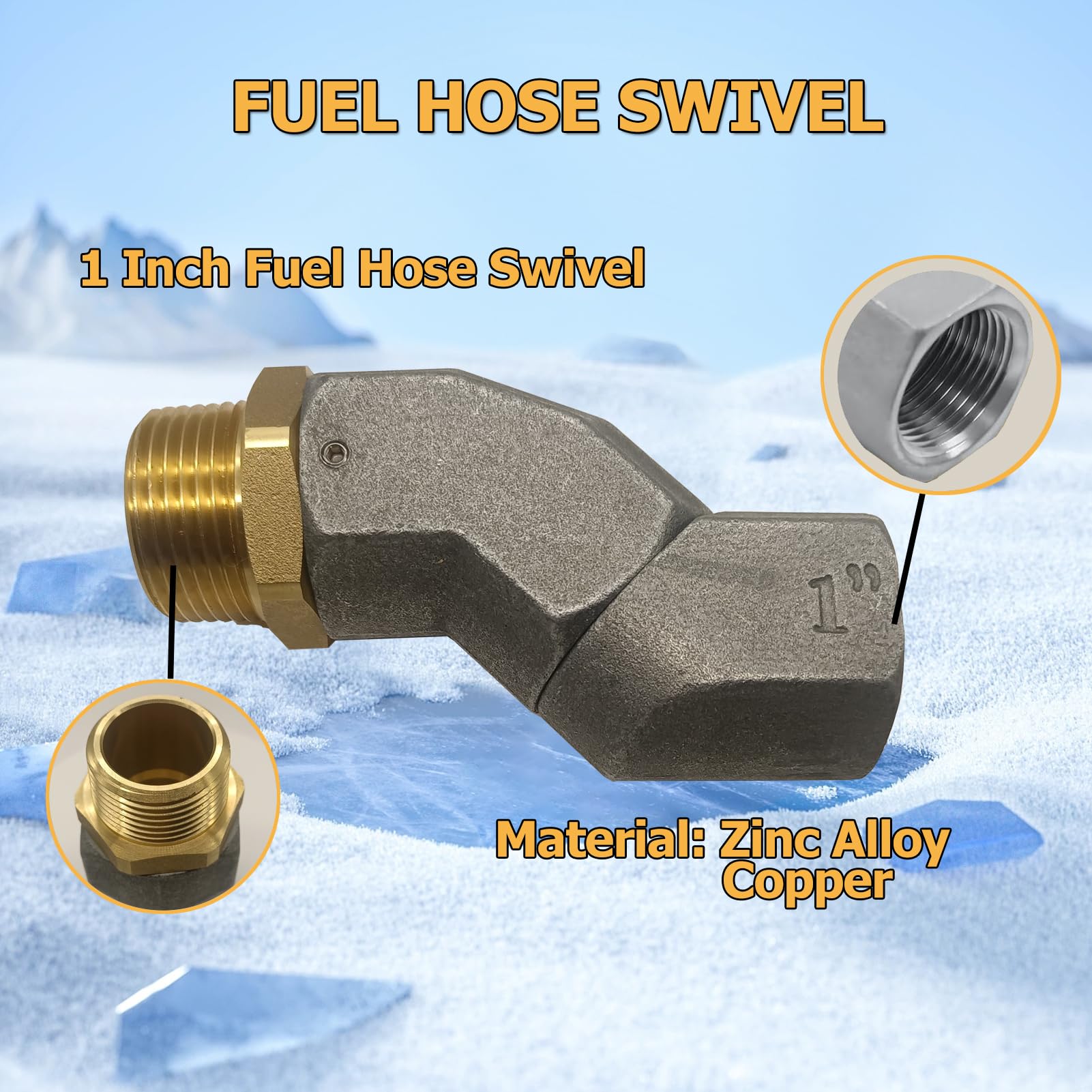 Snapklik.com : Tiwerlfe Fuel Transfer Hose Swivel That Rotates 360 Degrees