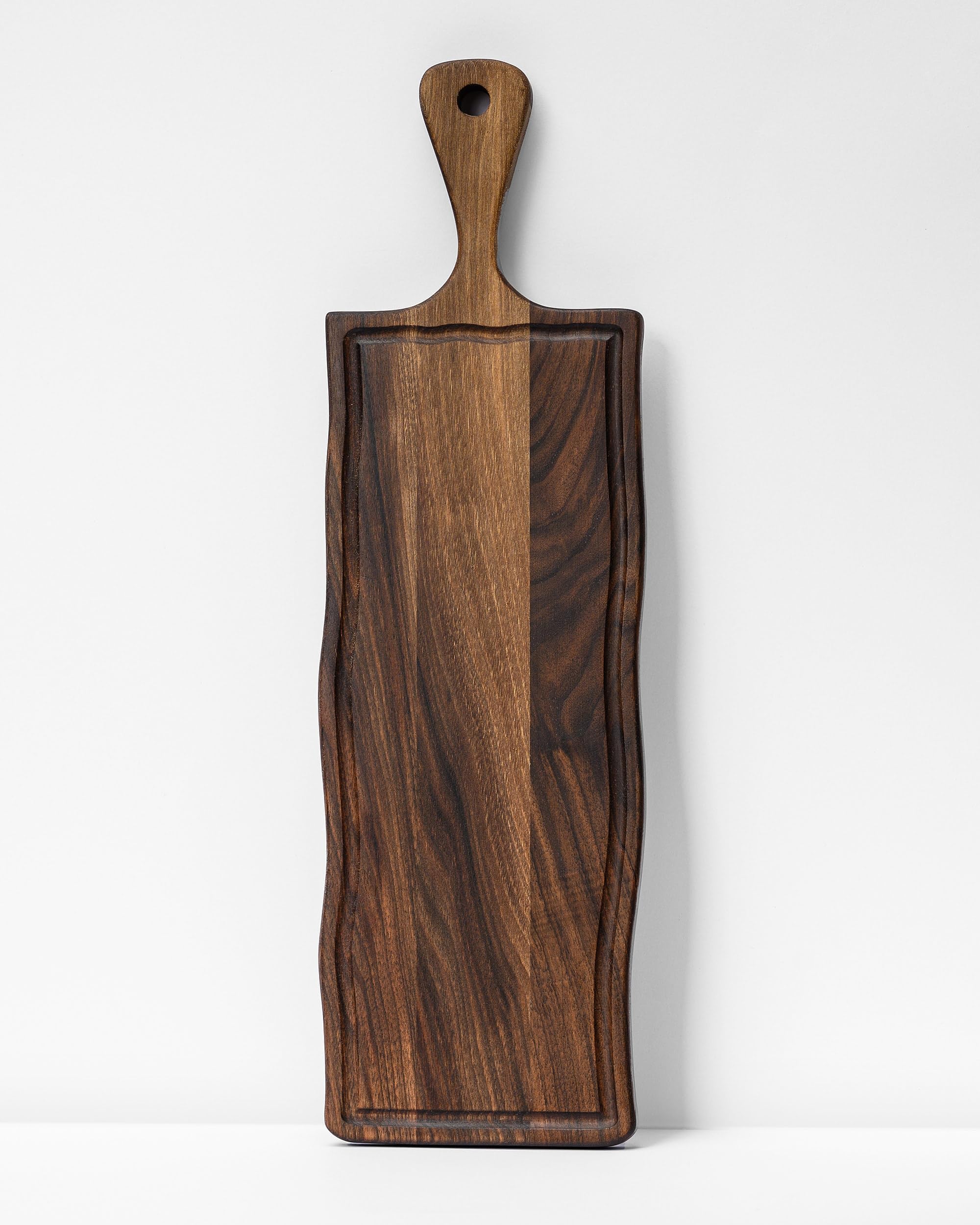 Amazon.com: Elegant Walnut Wood Long Serving Board with Handle ...
