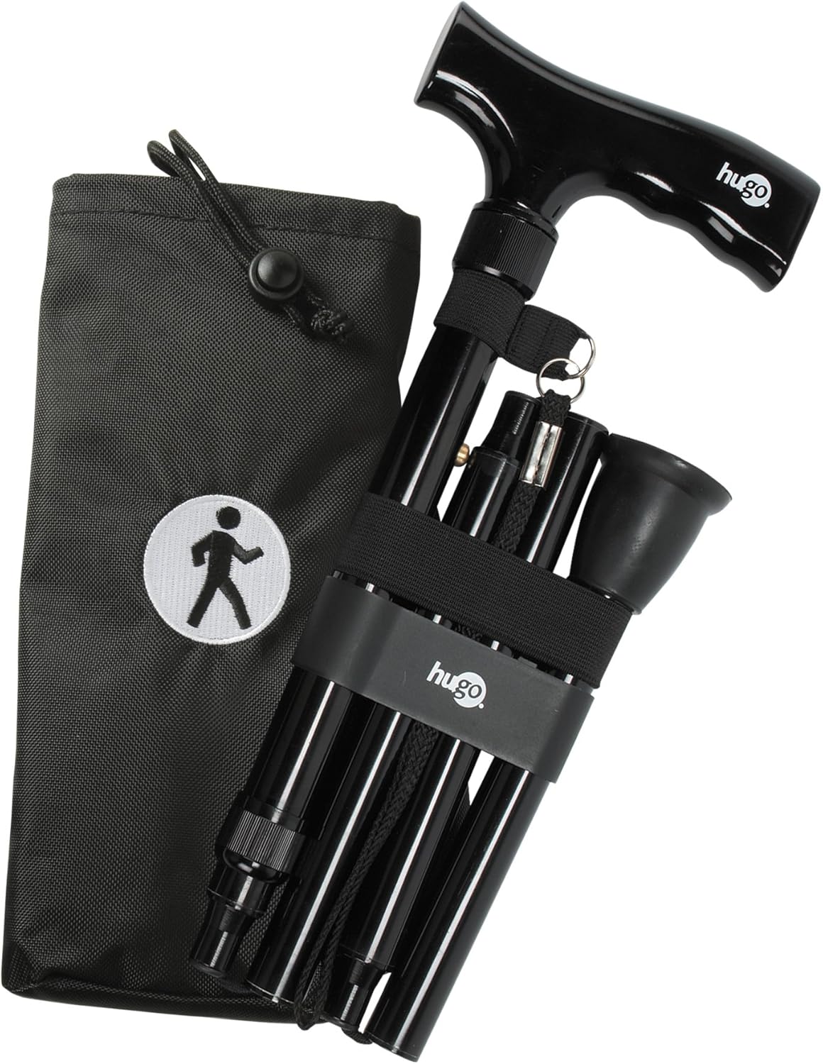 Amazon.com: Hugo Mobility Elite Adjustable Folding Cane with Left Palm ...