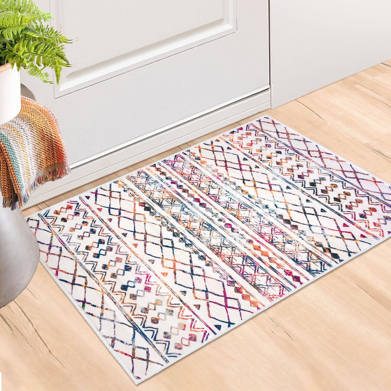 Amazon.com: KUTA Moroccan Rugs for Entryway, 2x3 Multi-Color Area Rug ...
