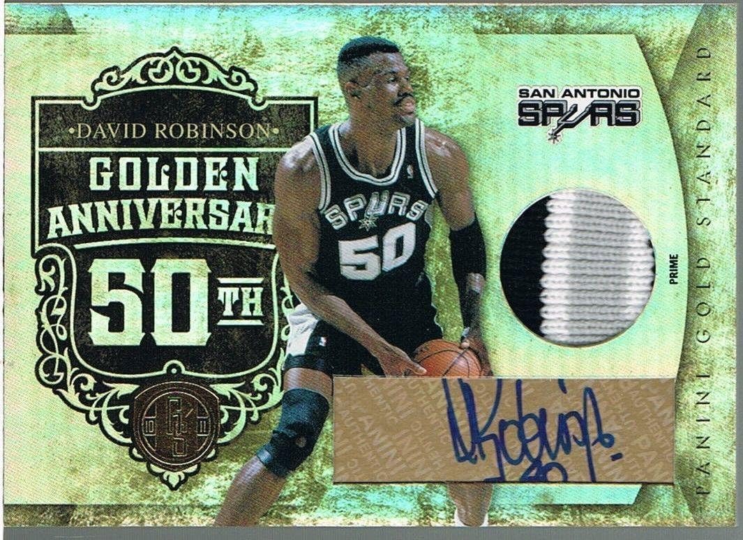 2010-11 Panini DAVID ROBINSON Gold Standard Golden Autograph Patch #d ...