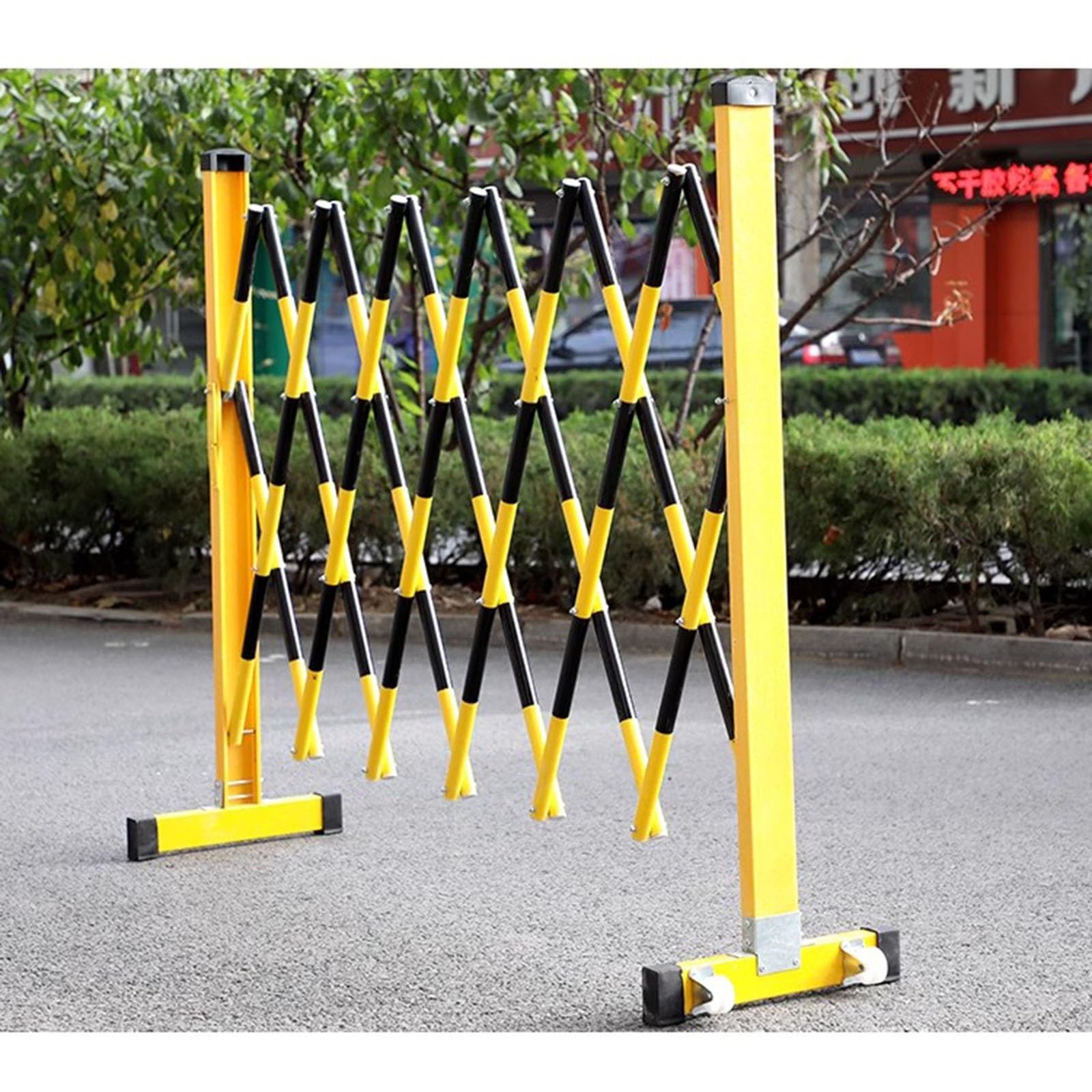Mobile Security Barriers Portable Mobile Safety Barrier, Plastic, 13