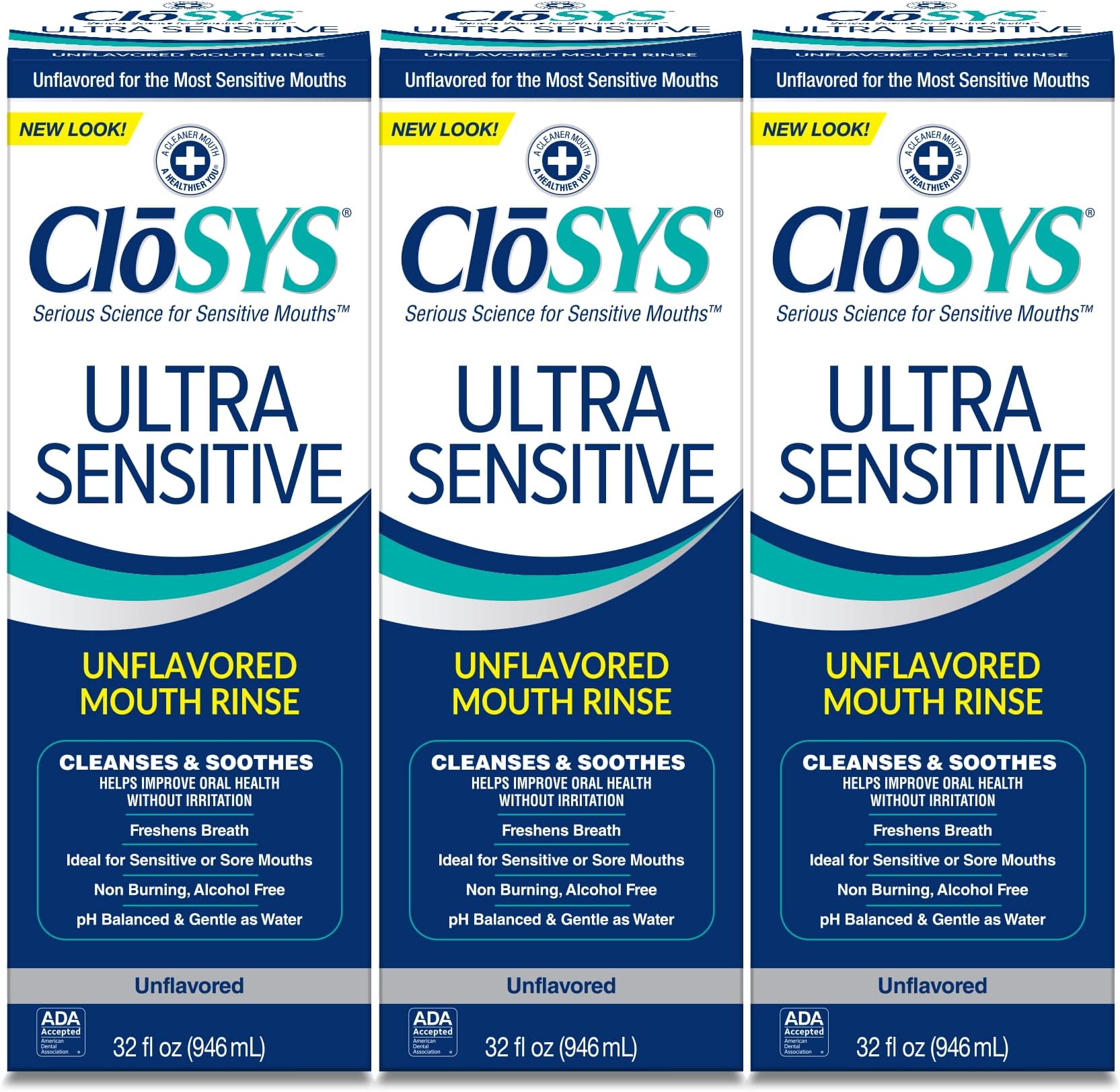 Amazon.com : CloSYS Ultra Sensitive Mouthwash, Unflavored (Optional ...