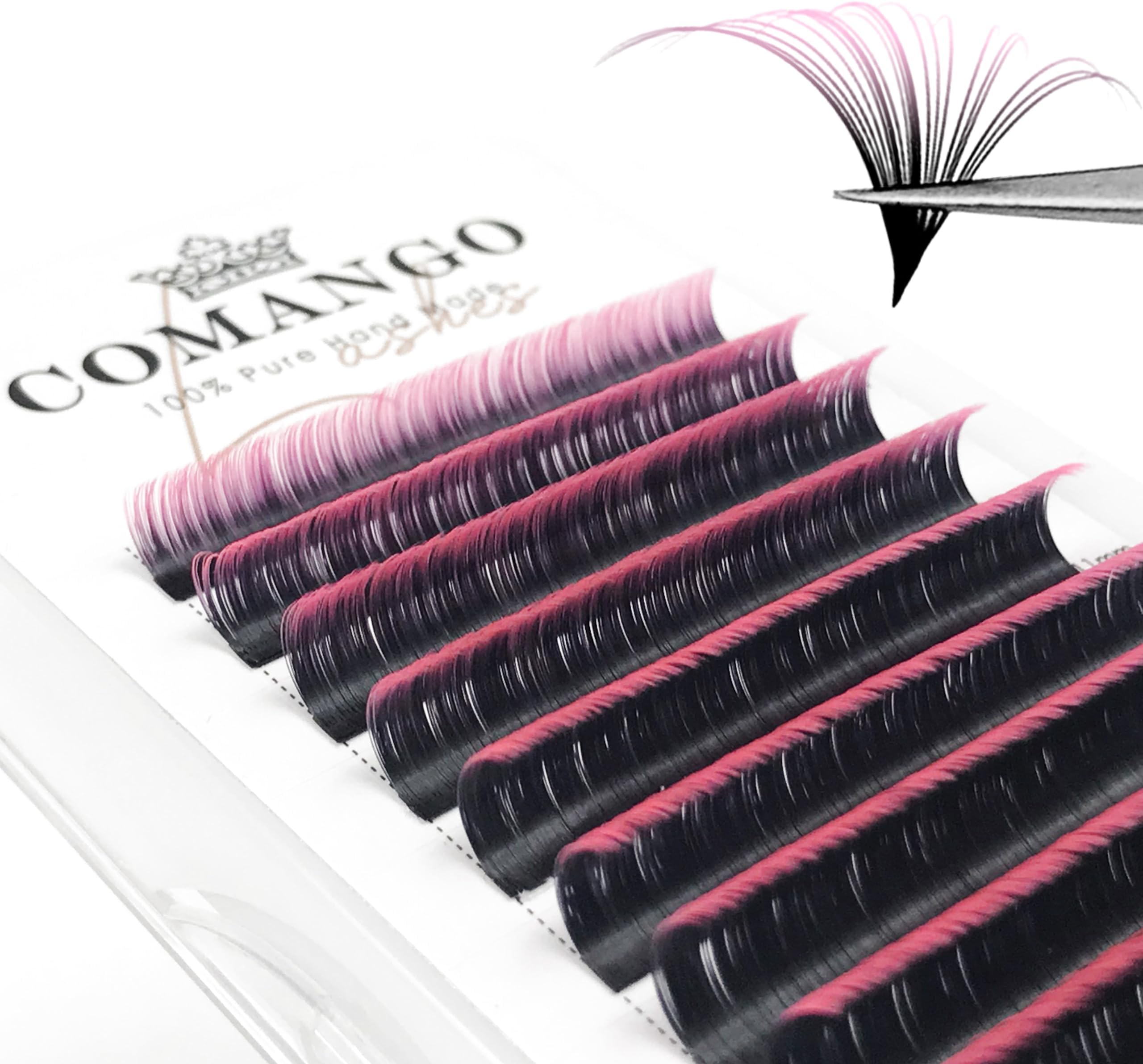 Amazon.com: Colored Lash Extensions 240pcs 12 Color Premade Fans ...
