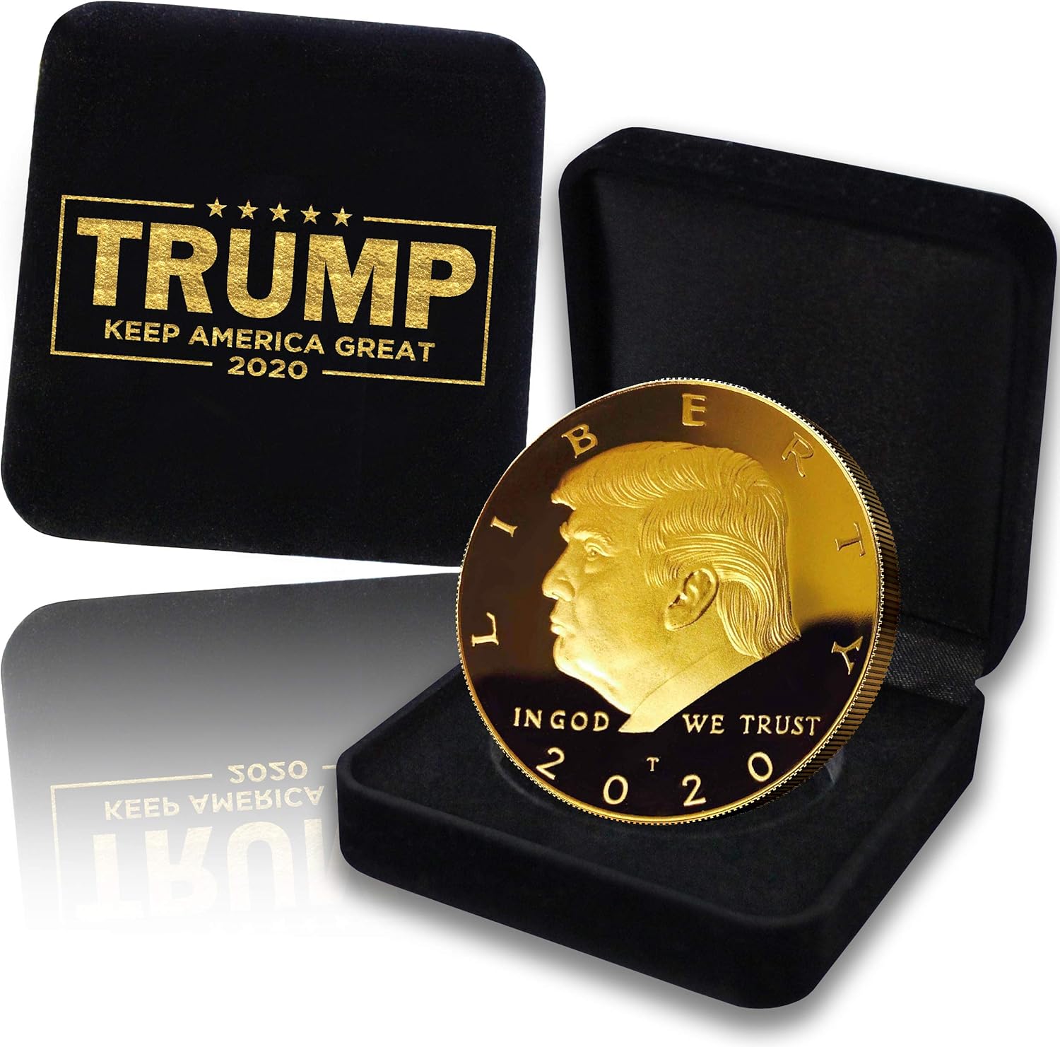 Amazon.com: Donald Trump Coin 2020 with Gift Box - Gold Plated ...