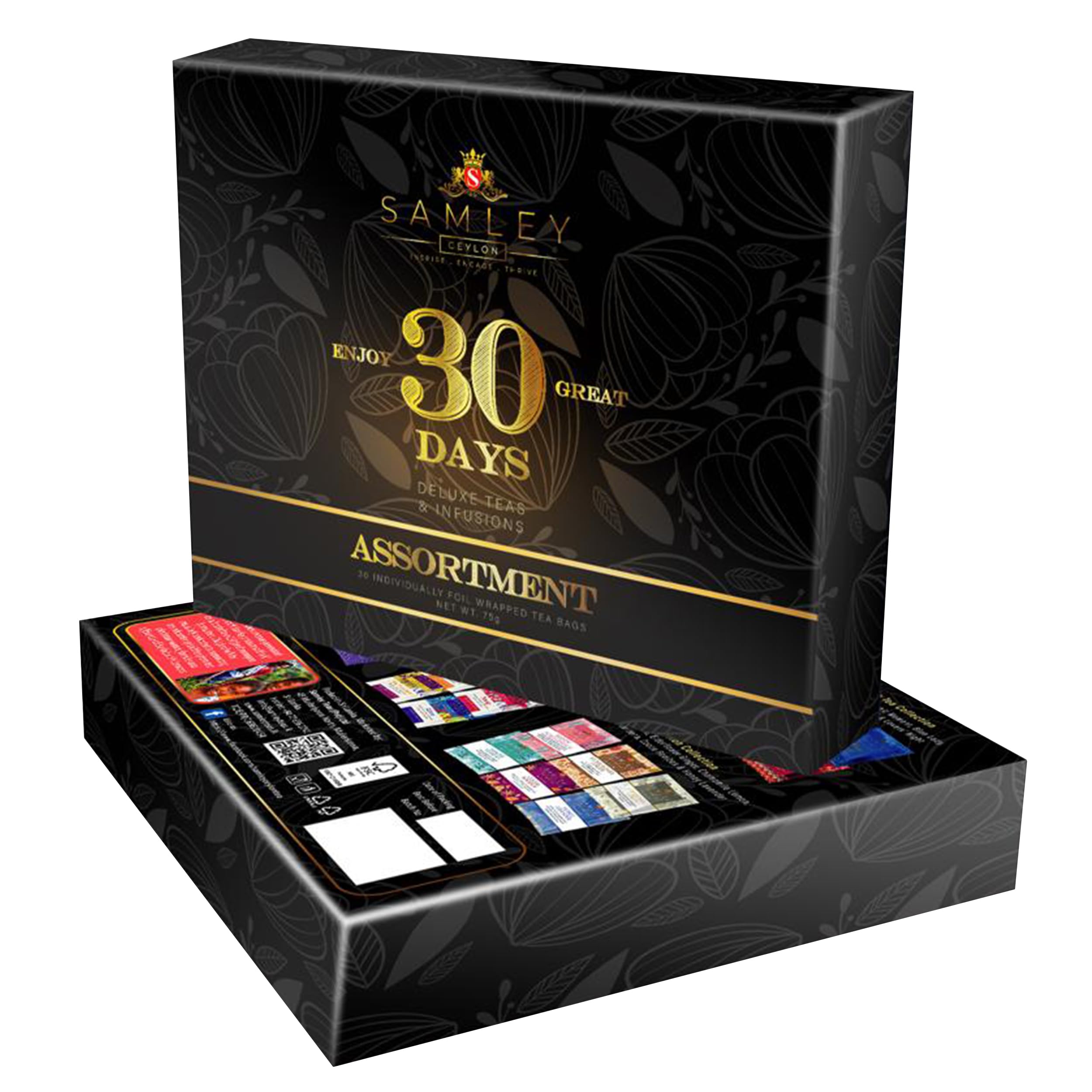 Amazon.com : Samley Tea 30 Days Assortment Tea Set, Gourmet Premium Tea ...