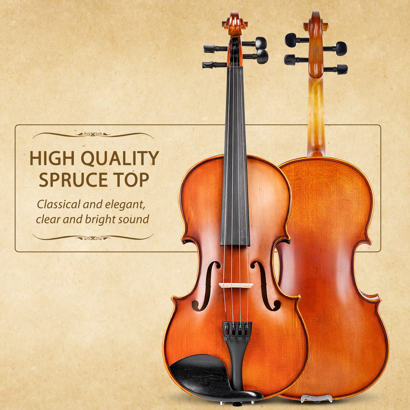 Snapklik.com : Vangoa 1/2 Violin Set For Beginners Kids Student Fiddle ...