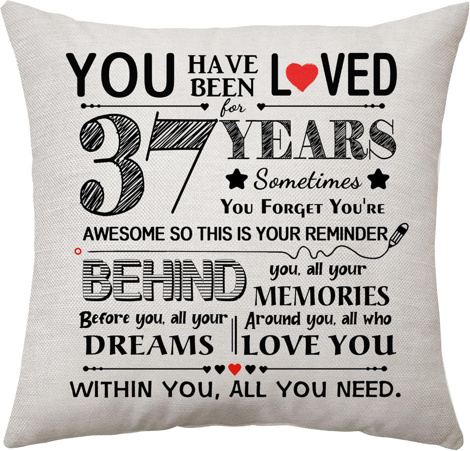 Amazon.com: Aconesong Gifts for 37 Years Old Women Birthday Decoration ...