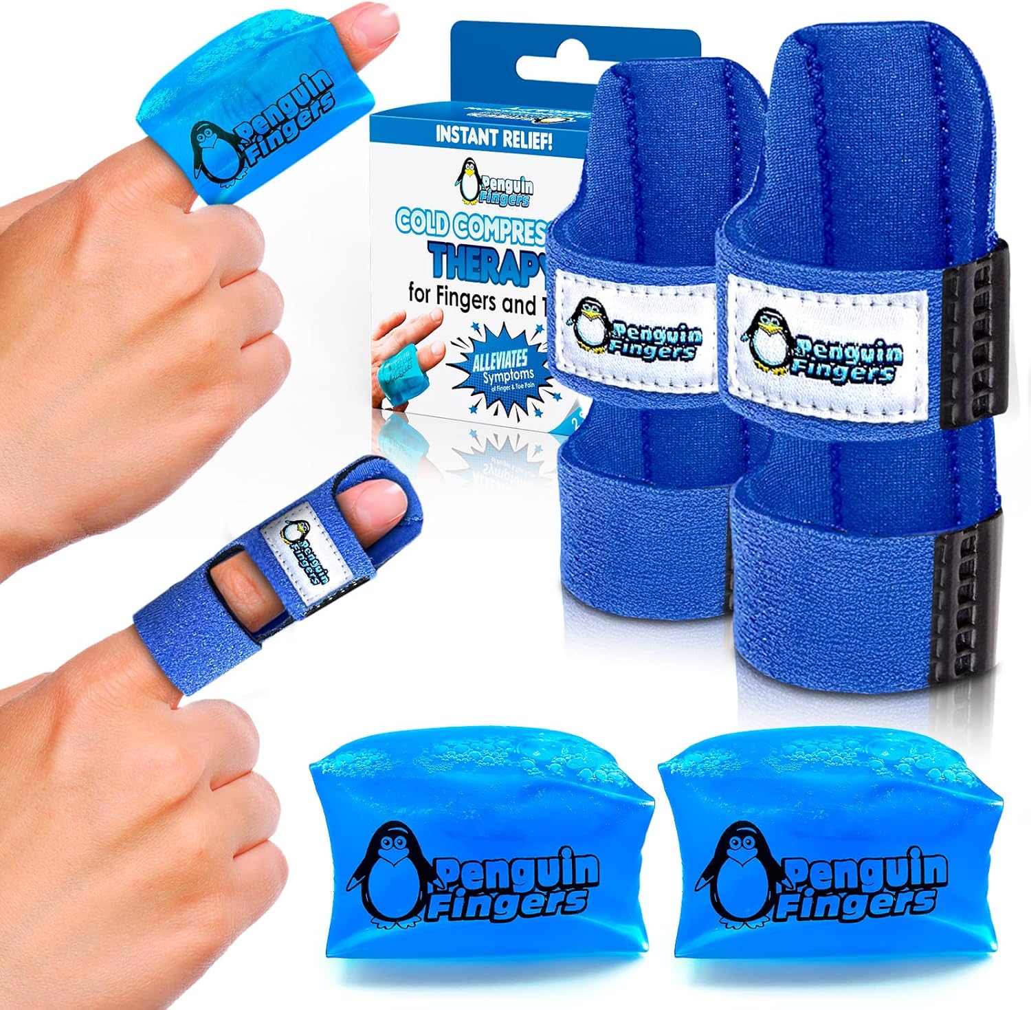 Amazon.com: Penguin Finger Ice Pack & Splint - Cold Gel Compression ...