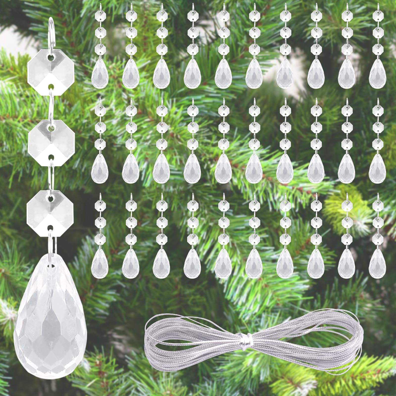 Amazon.com: GXGGUS Crystal Ornaments Crystal Christmas Ornaments ...