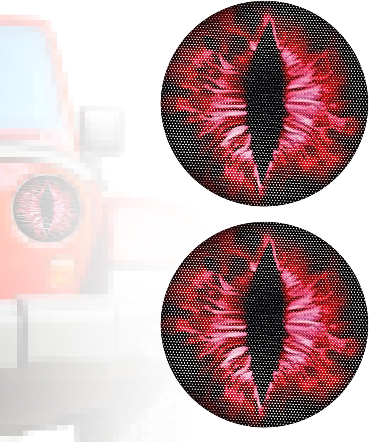 Amazon.com: NQEUEPN 2pcs Beast Eyes Headlight Decals for Jeep, Red ...