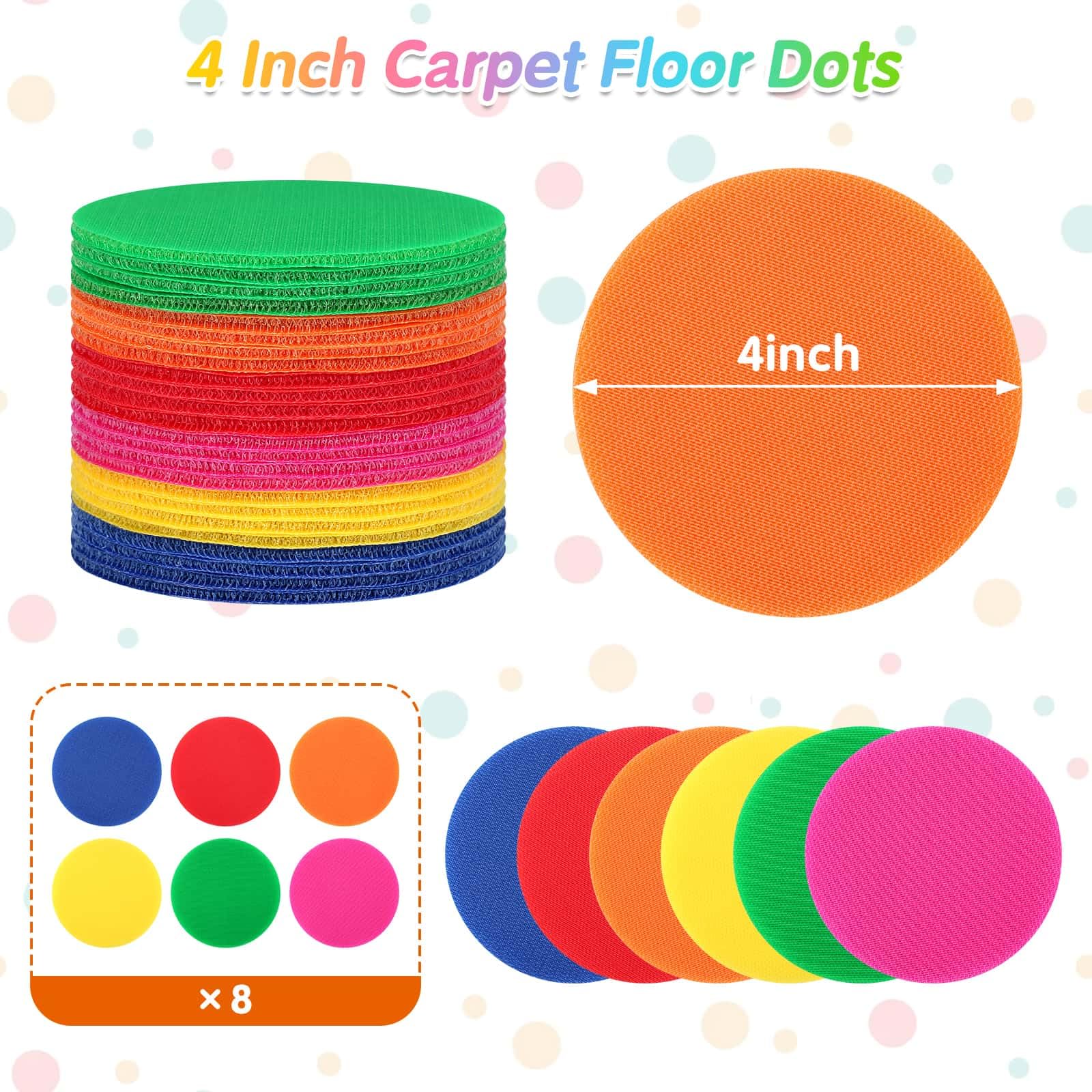 Snapklik.com : 48 Pcs Carpet Dots 4 Inch Carpet Marker Spots For ...