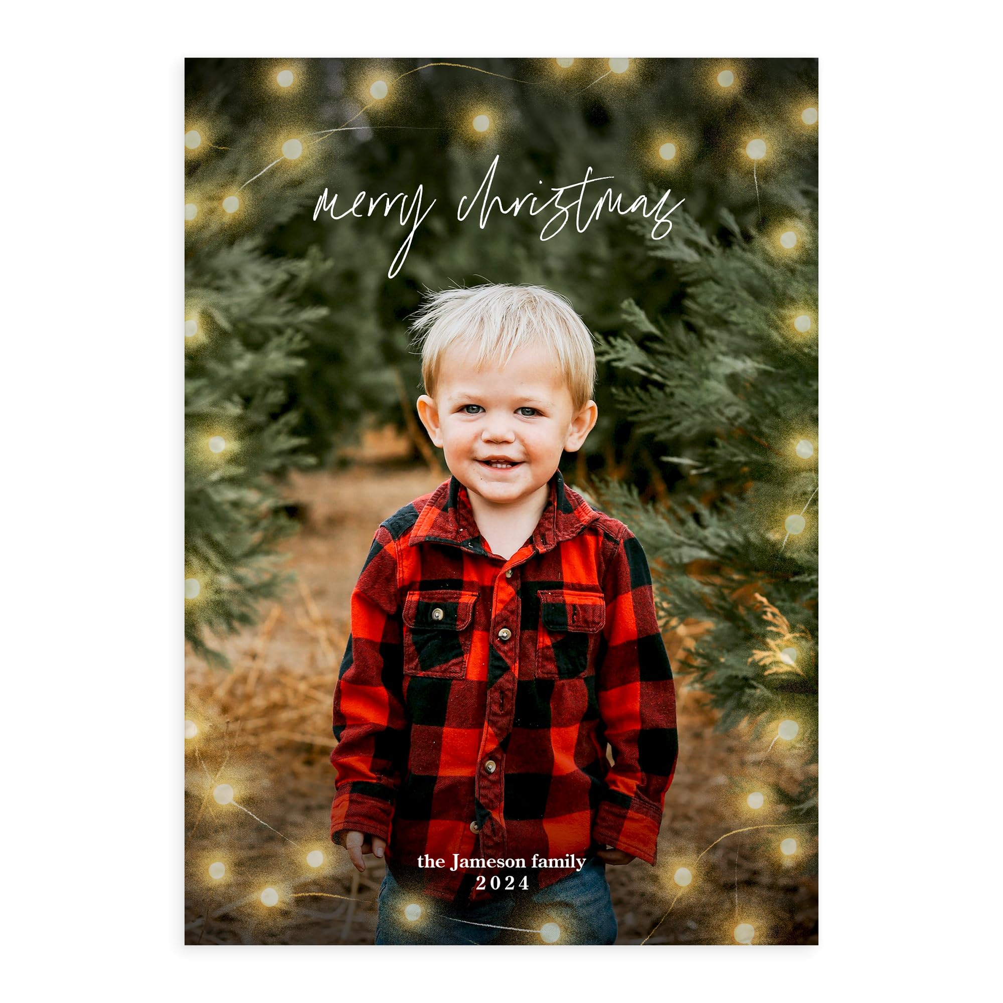Rustic Personalized Christmas Cards