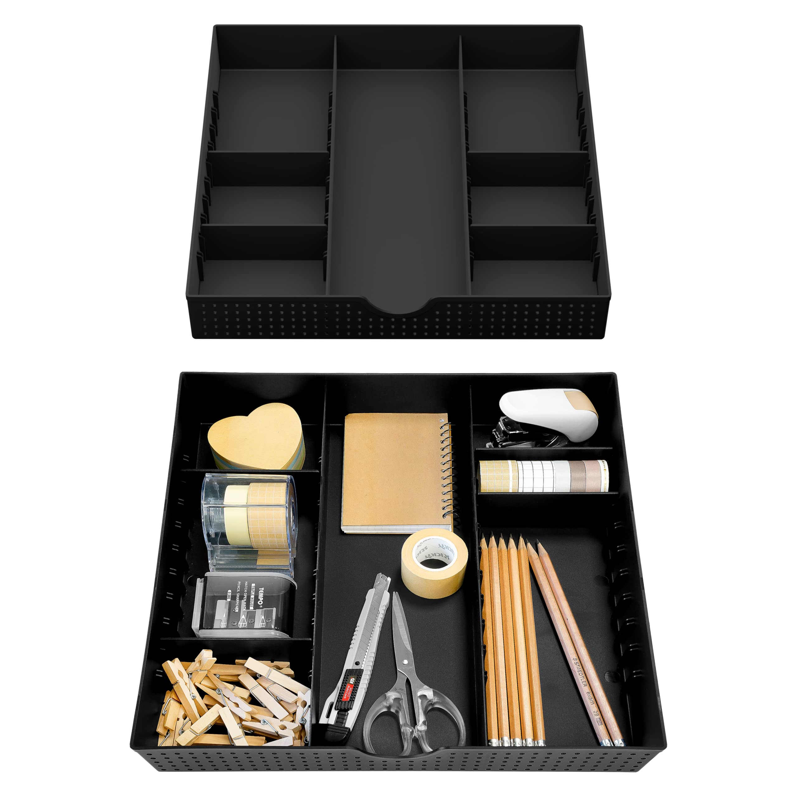 Amazon.com: CAXXA 3 Slot Drawer Organizer with 4 Adjustable Dividers ...