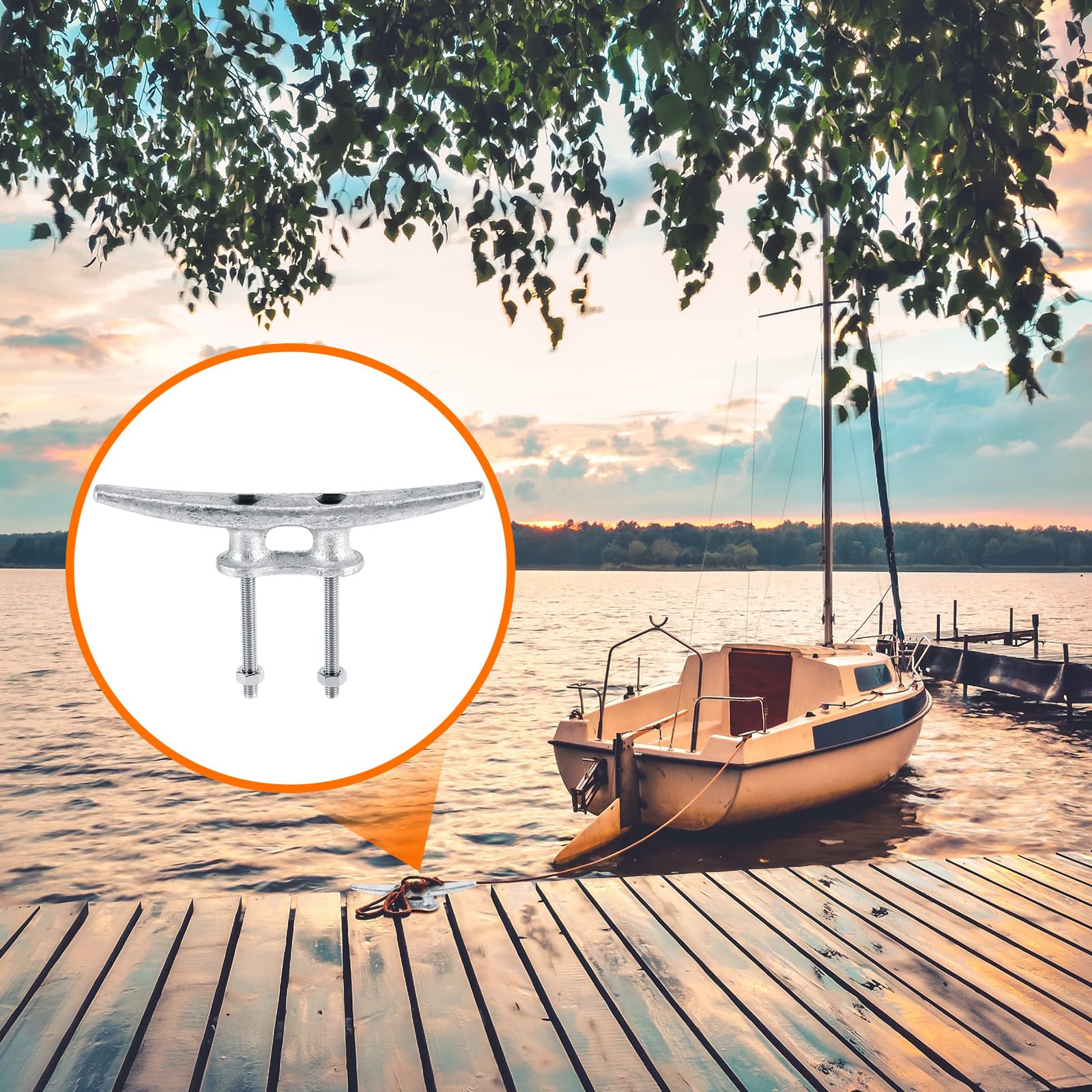 Snapklik.com : DaisyInner Boat Cleats Dock Cleats Galvanized Cast Iron ...