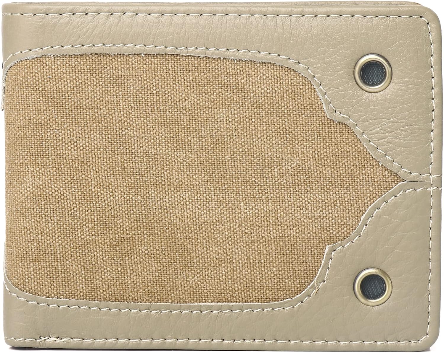 Amazon.com: Wallet for Men Canvas Leather Bifold Wallet Slim Front ...