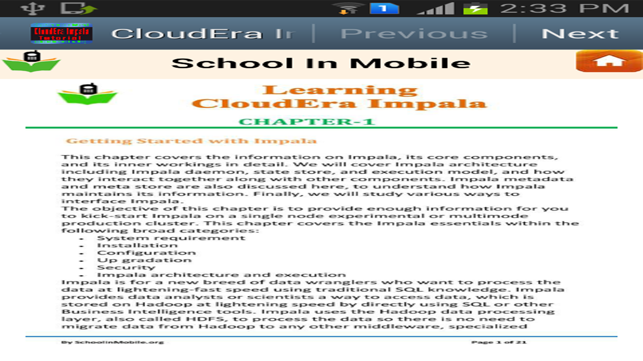 CloudEra Impala Tutorial:Amazon.co.uk:Appstore for Android