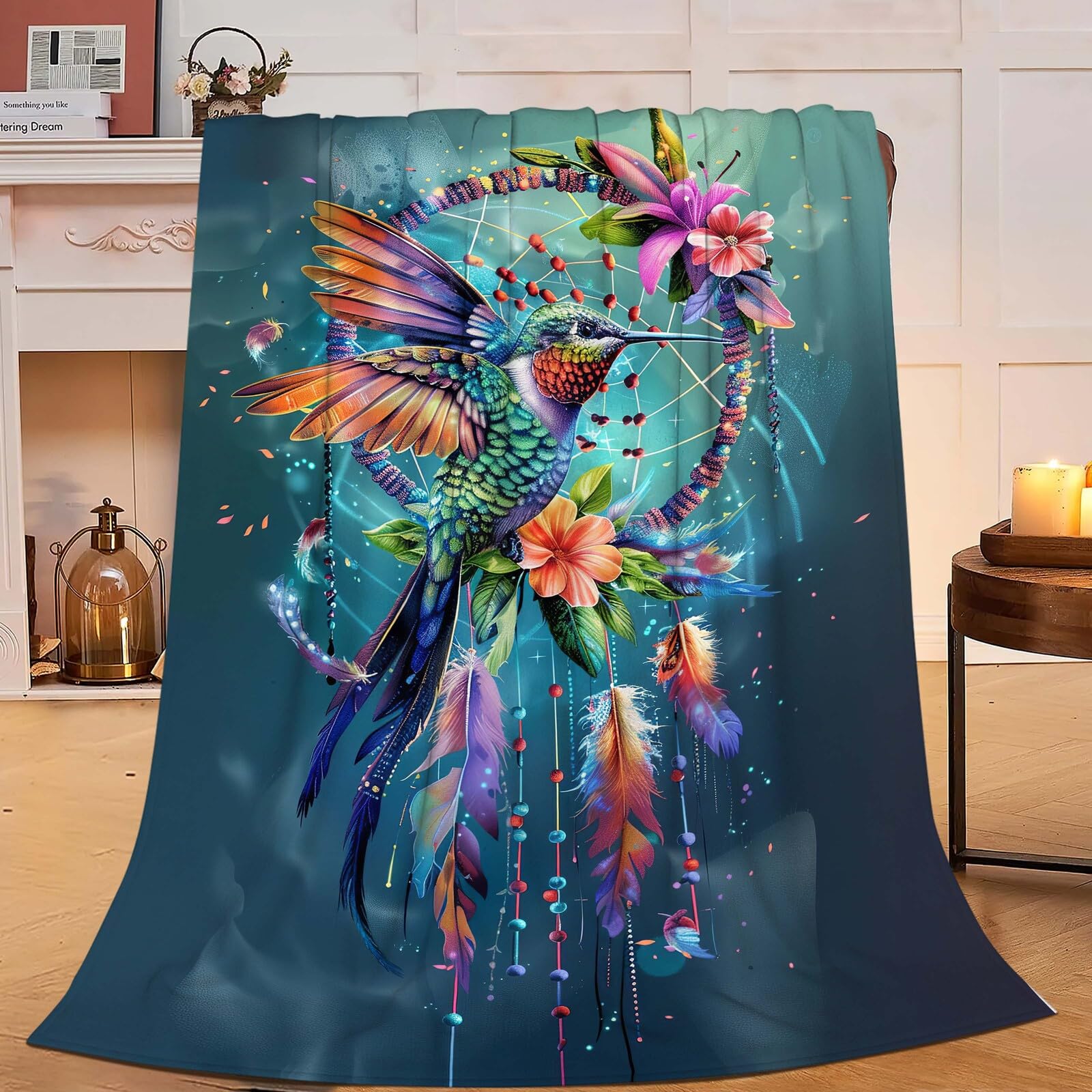 Amazon.com: Hummingbird Throw Blanket Hummingbird Dream Catcher Gifts ...