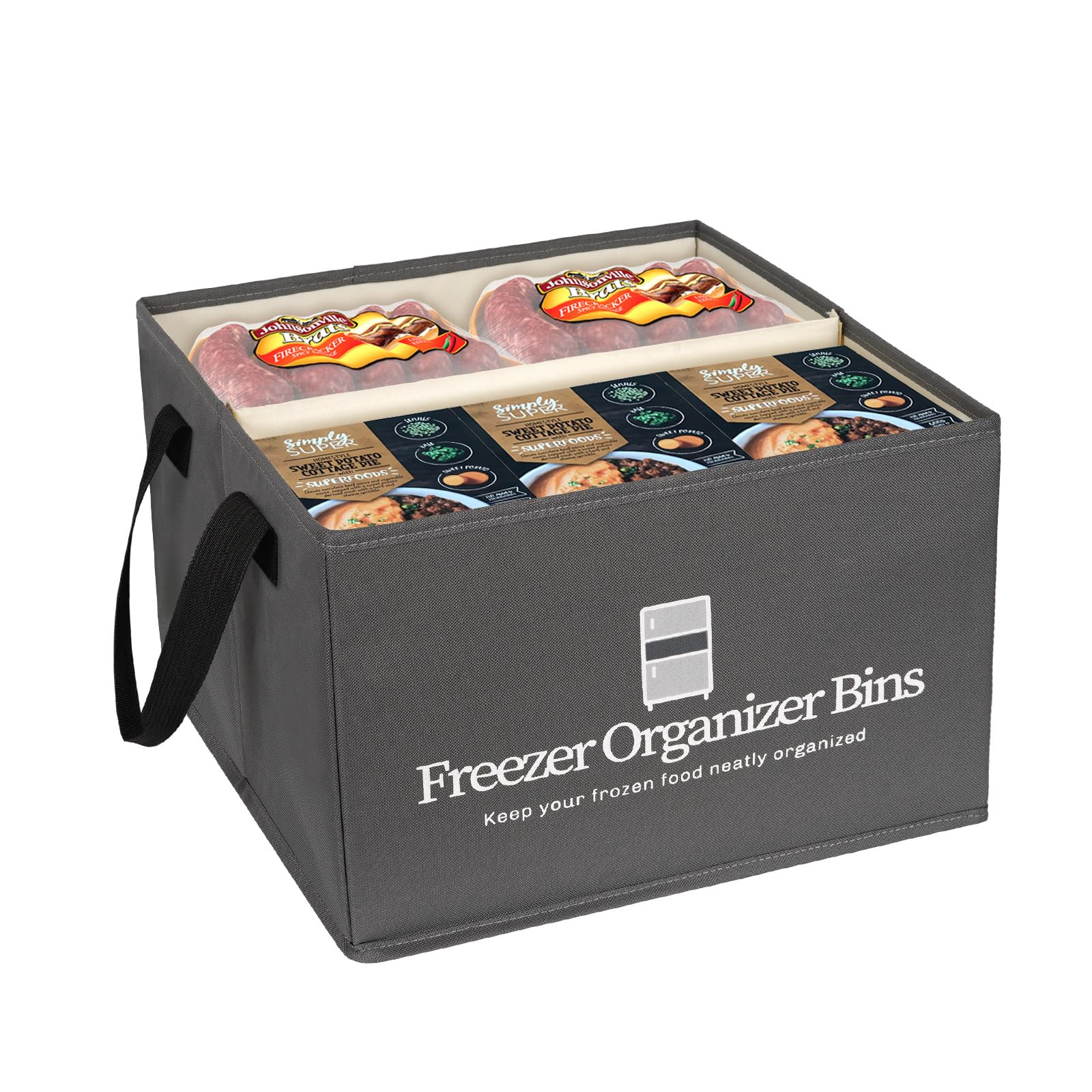 Amazon.com - Flenpptly Collapsible Freezer Organizer Bins, Stackable ...