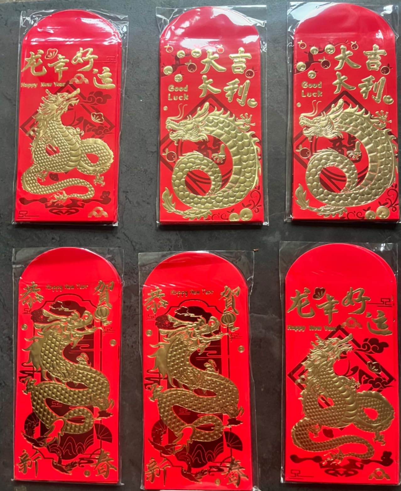 18 Patterns 36 Pcs Dragon Red Envelope Set, Chinese New Year ...