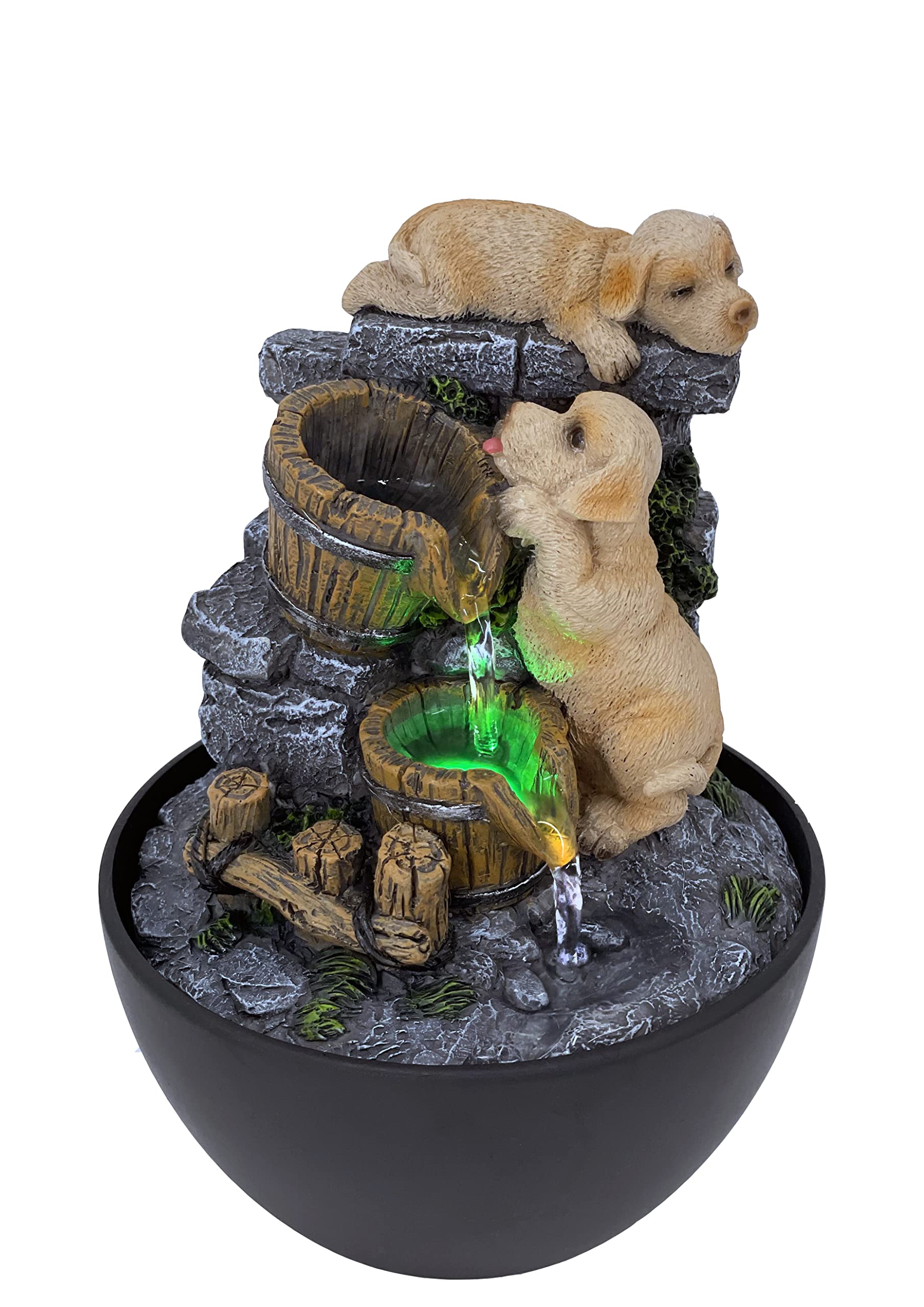 Lovely Labs Indoor Water Fountain with LED Light | Size 13.3 * 13.3 ...