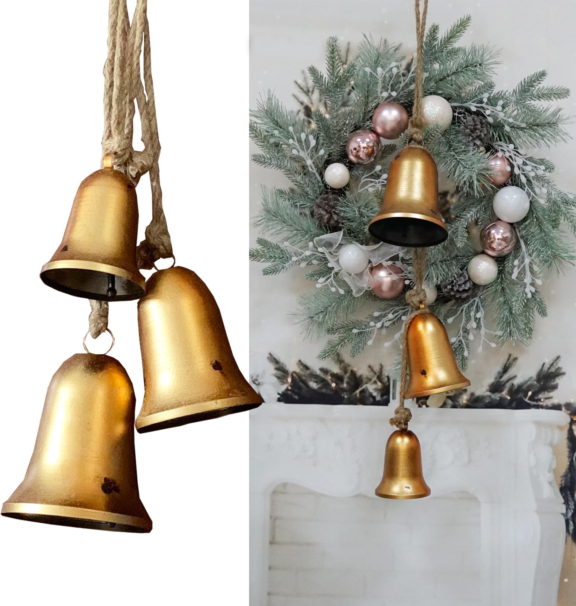 Amazon.com: BELLUXE Cow Bells Giant Vintage Rustic Tin Metal Set of 12 ...