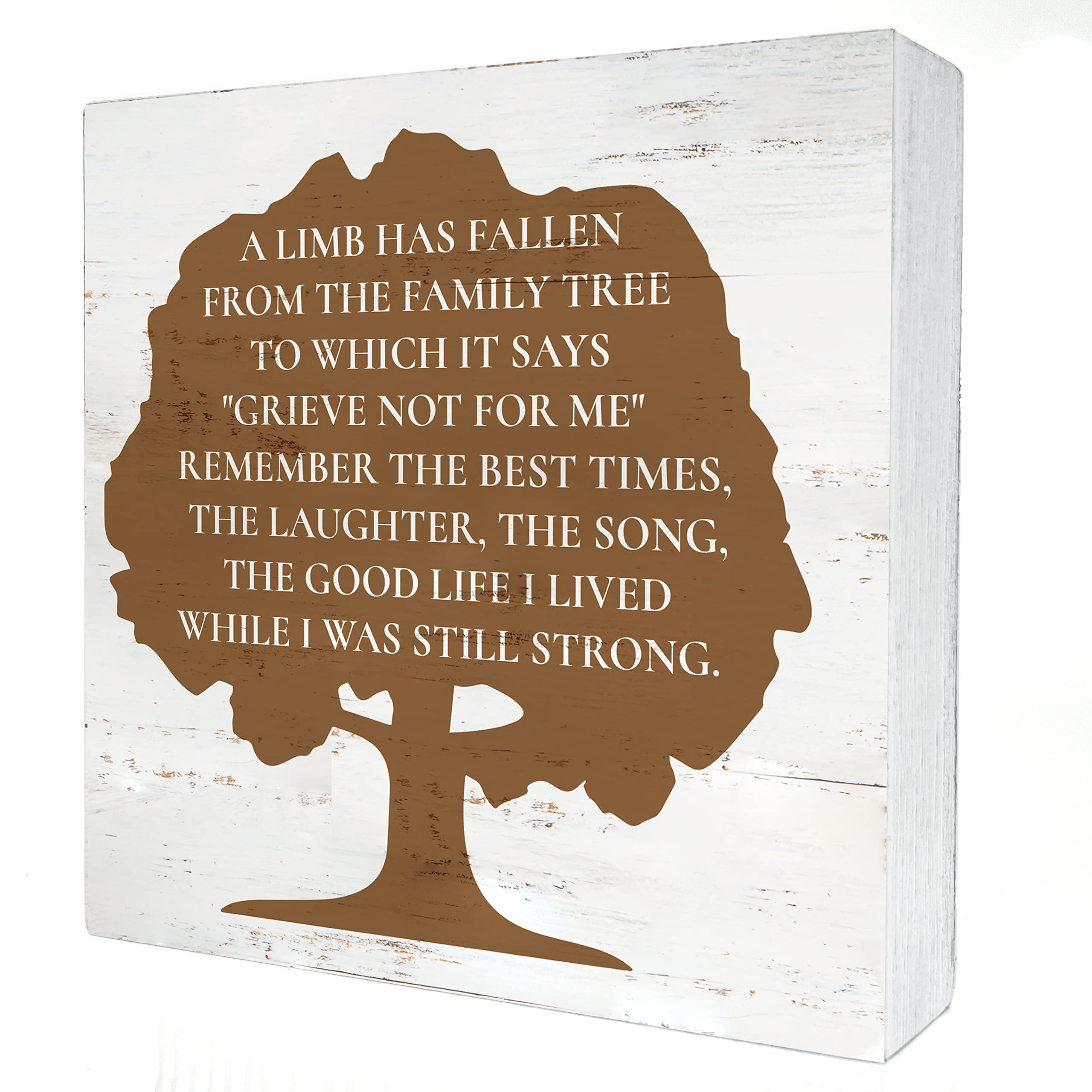 Amazon.com: Sympathy Wooden Box Sign Desk Decor a Limb has Fallen from ...
