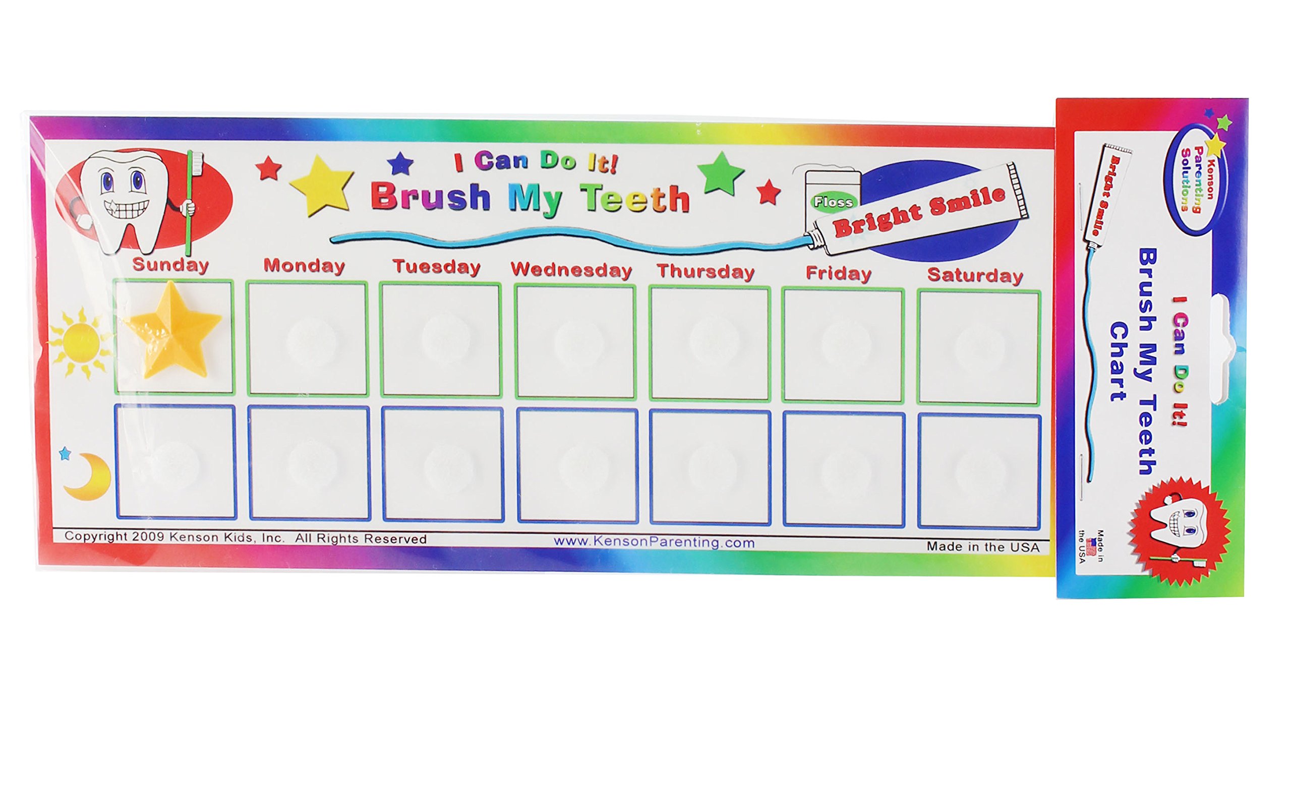 Buy Kenson Kids I Can Do It! Brush My Teeth Reward Chart KPSOH3000 ...