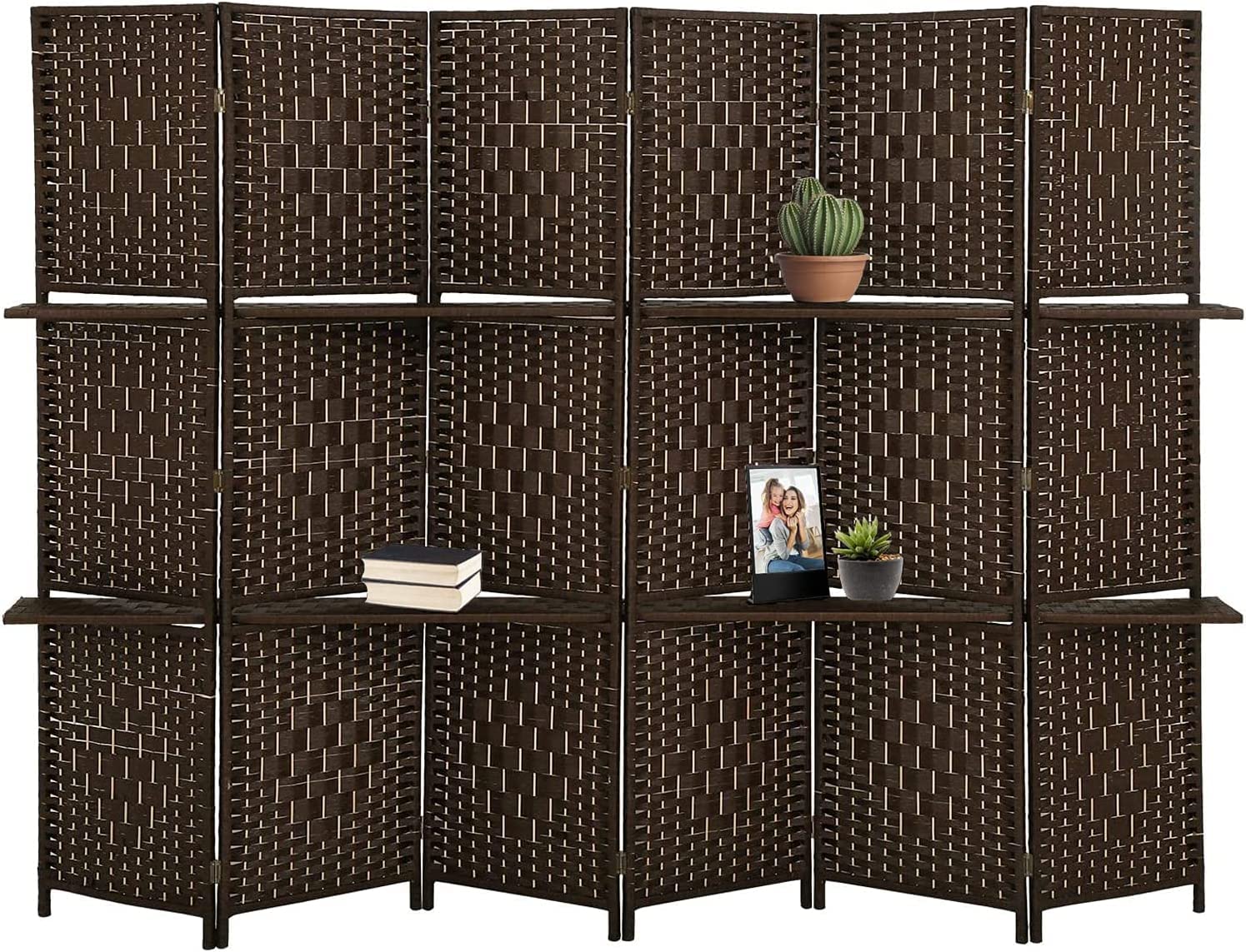 Amazon.com: Room Divider Privacy Screen Foldable 6 Panel Wall Divider ...