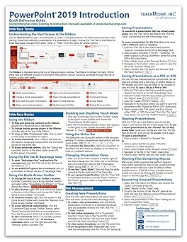 Microsoft PowerPoint 2019 Introduction Quick Reference Training ...