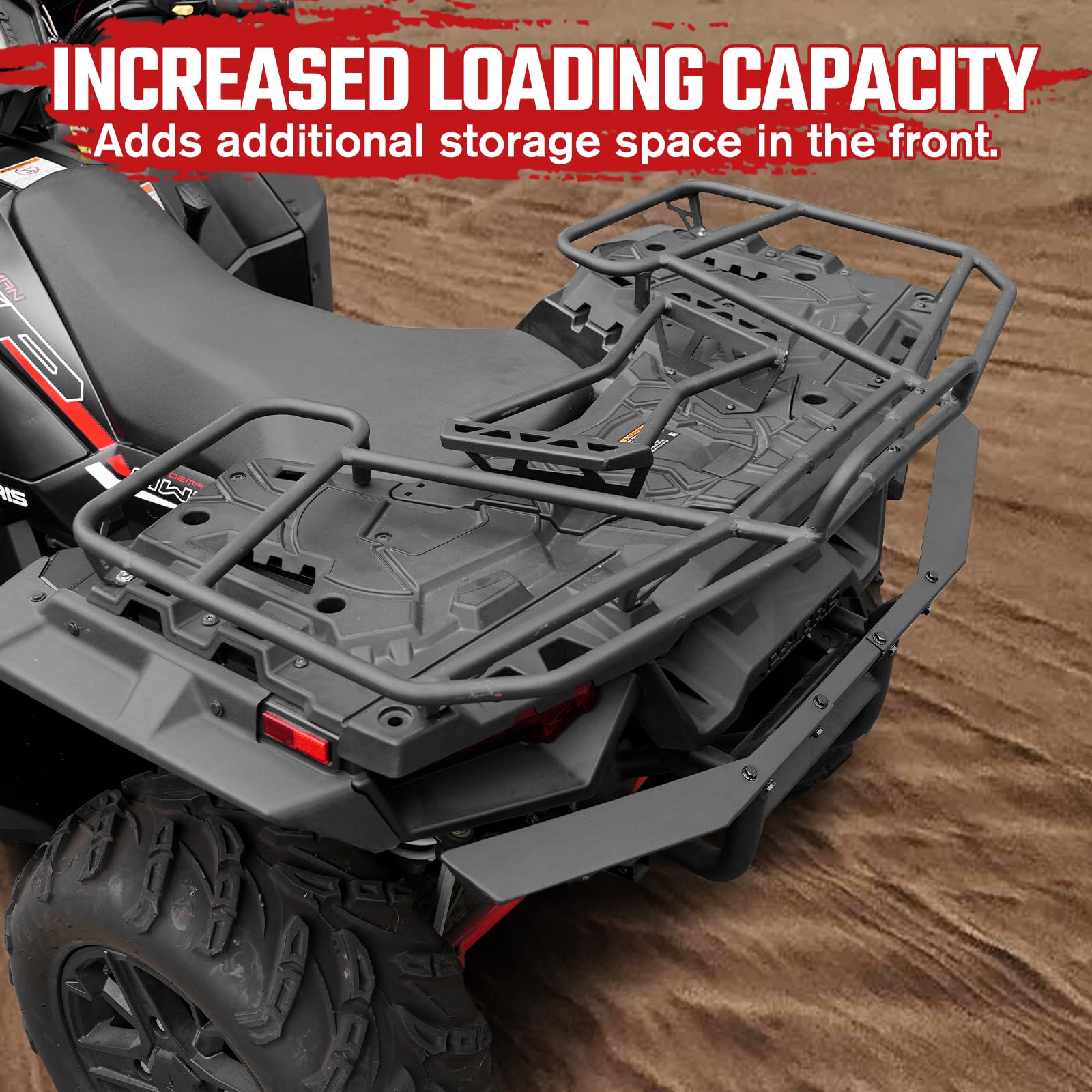 Polaris Sportsman Rear Rack For Atv Moose Flexgrip Gun & Bow Racks For