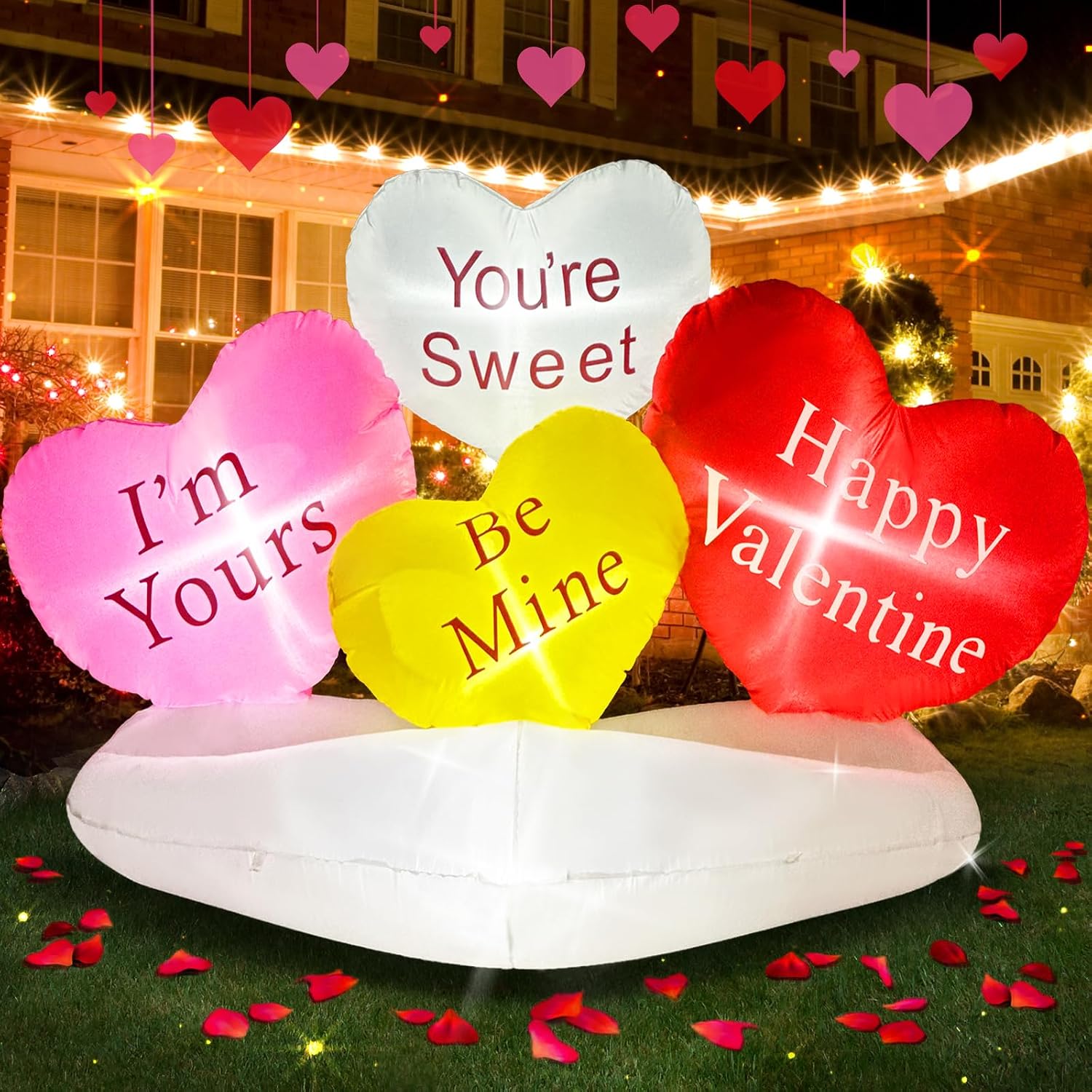 Amazon.com: Wabolay Valentine Inflatables Outdoor Decorations 6ft Long ...