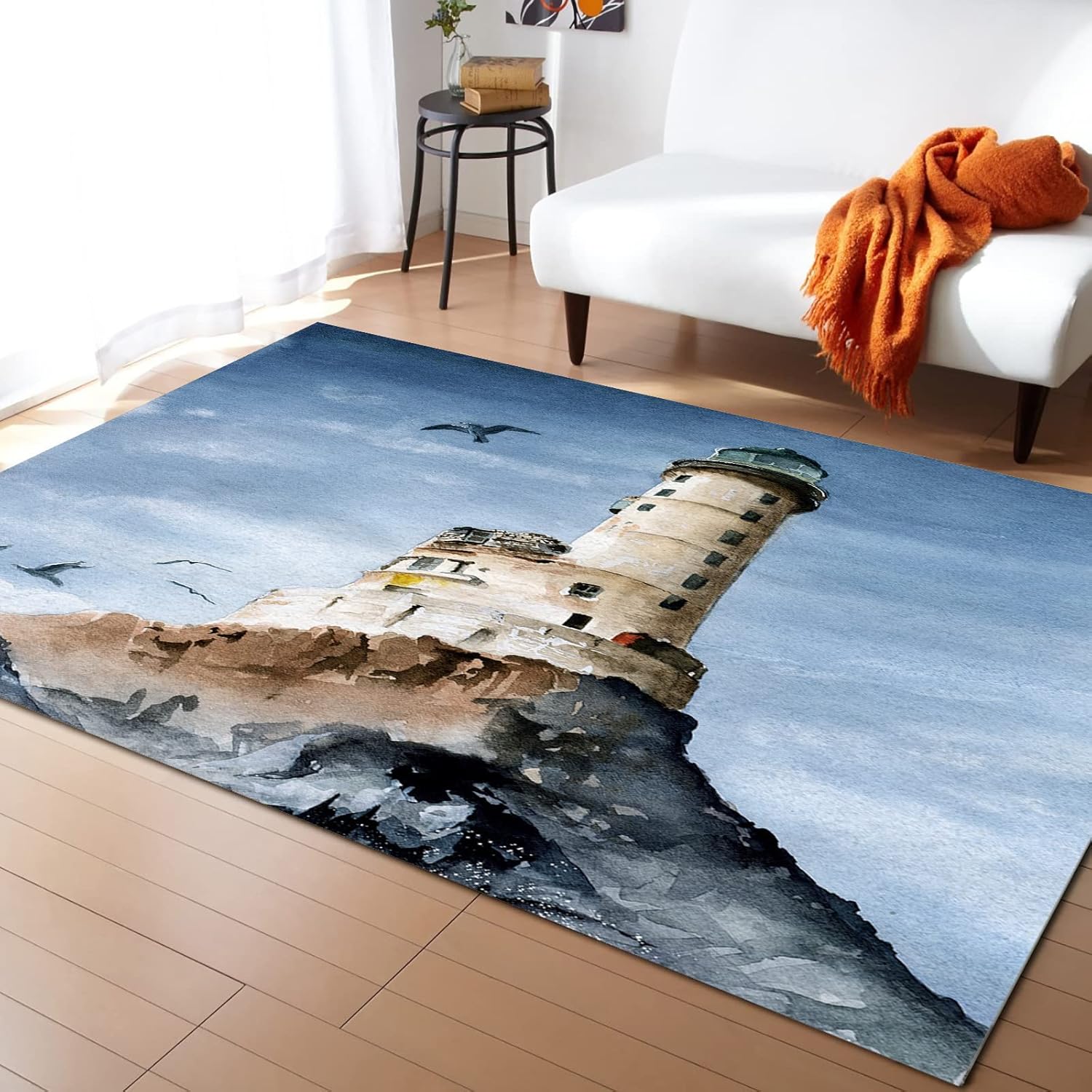 Amazon.com: Area Rugs for Living Room, 3' x 5' Lighthouse Plush ...
