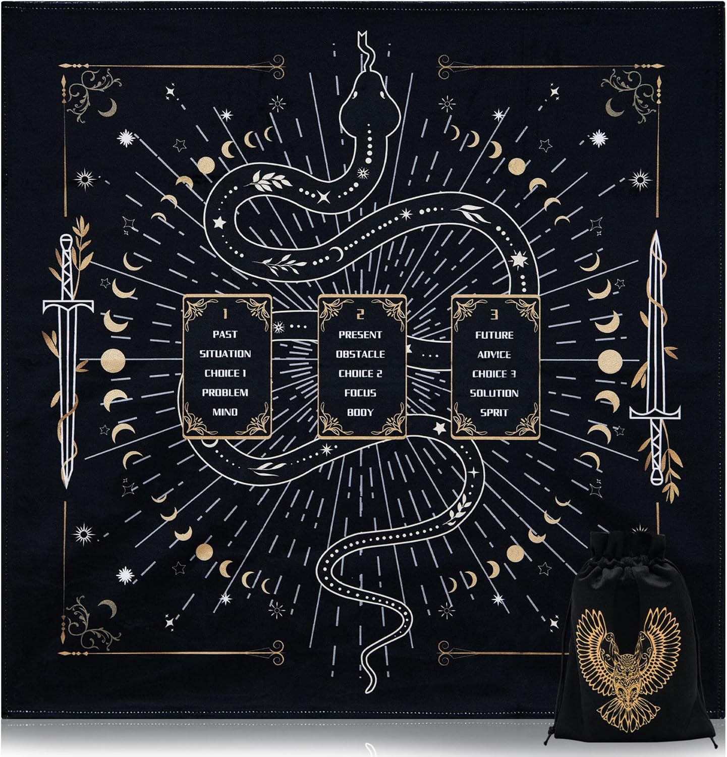 Amazon.com: Knana Tarot Divination Cloth Altar Cloth - Tarot Card ...