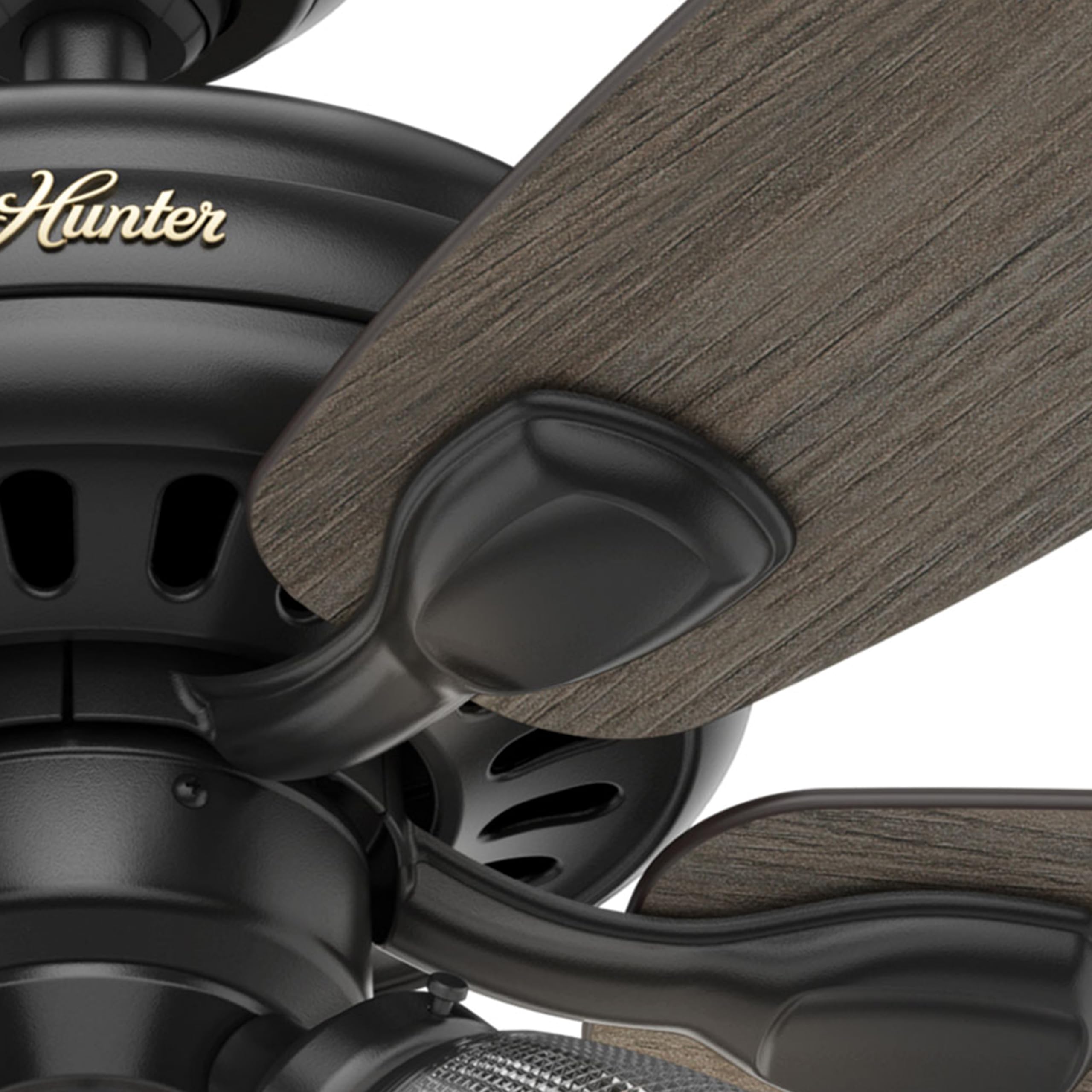 Snapklik.com : Hunter 52 Inch Matte Black Finish Contemporary Ceiling Fan