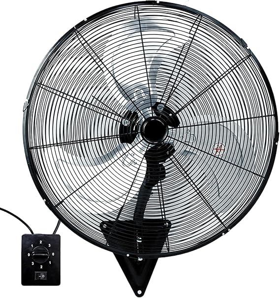 Amazon.com: Bestronair 24 Inch Wall Mount Fan Oscillating Wall Fan High ...