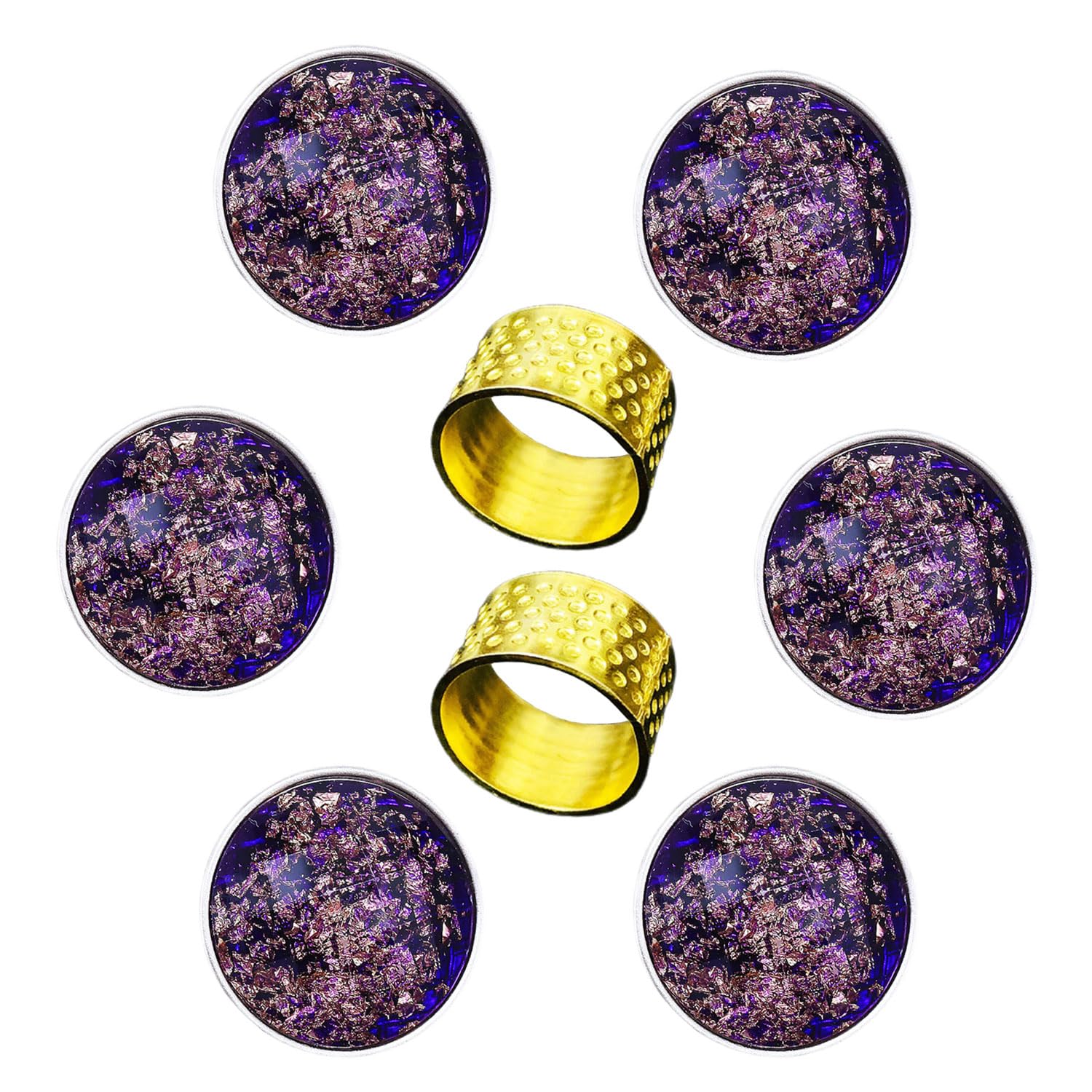 Amazon.com: LSBDJDL 6 Pack Glass Buttons Crystal Buttons Button Art ...