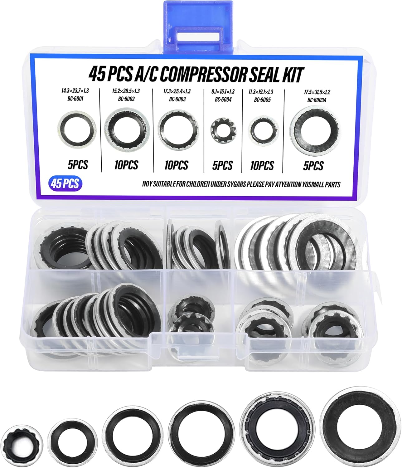 Amazon.com: bylikeho 45PCS O Ring Assortment Kit,AC O Ring Kit,Car ...