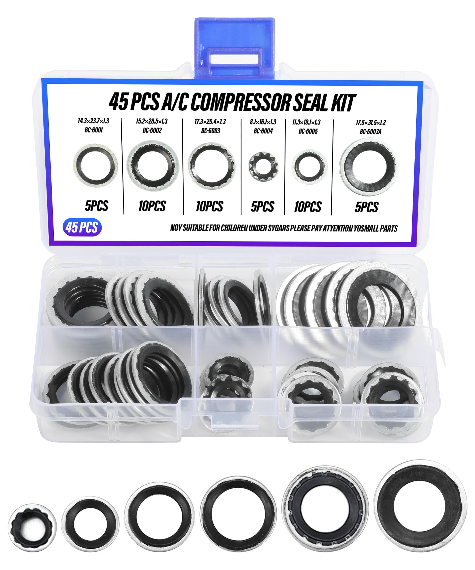 Amazon.com: bylikeho 45PCS O Ring Assortment Kit,AC O Ring Kit,Car ...