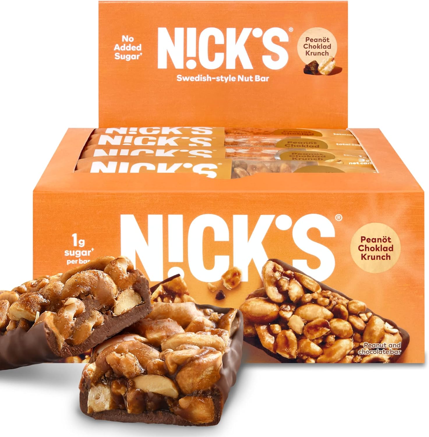 Nick's Keto Nut Bar, Peanut Chocolate, Keto Nut Snack for Sports ...