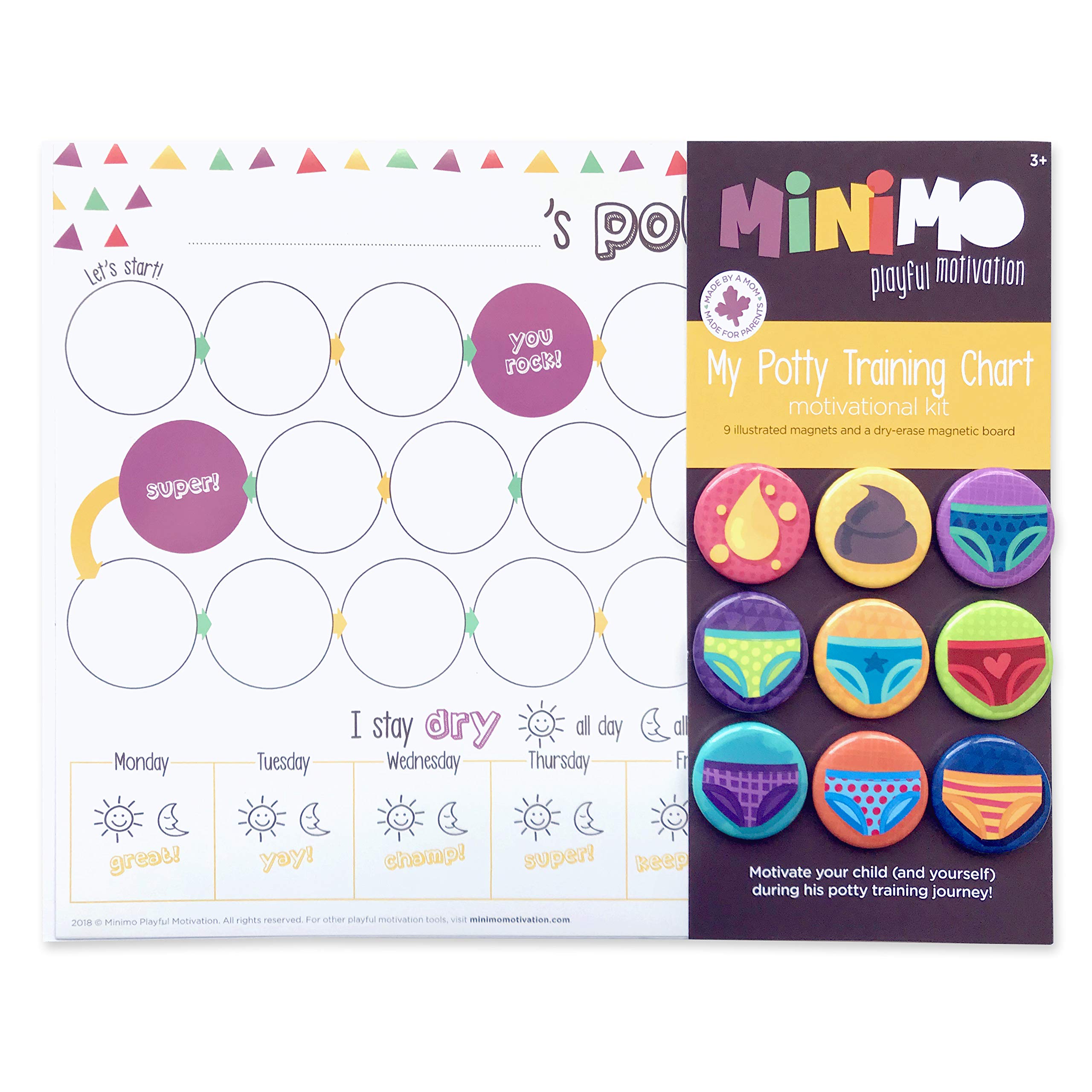 Buy My Potty Training Chart Motivational Kit - Dry-Erase Magnetic Board ...