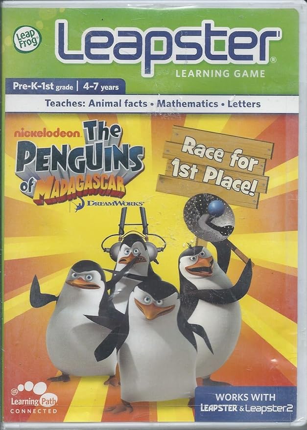 Amazon.com: LeapFrog Leapster Learning Game: Penguins of Madagascar ...