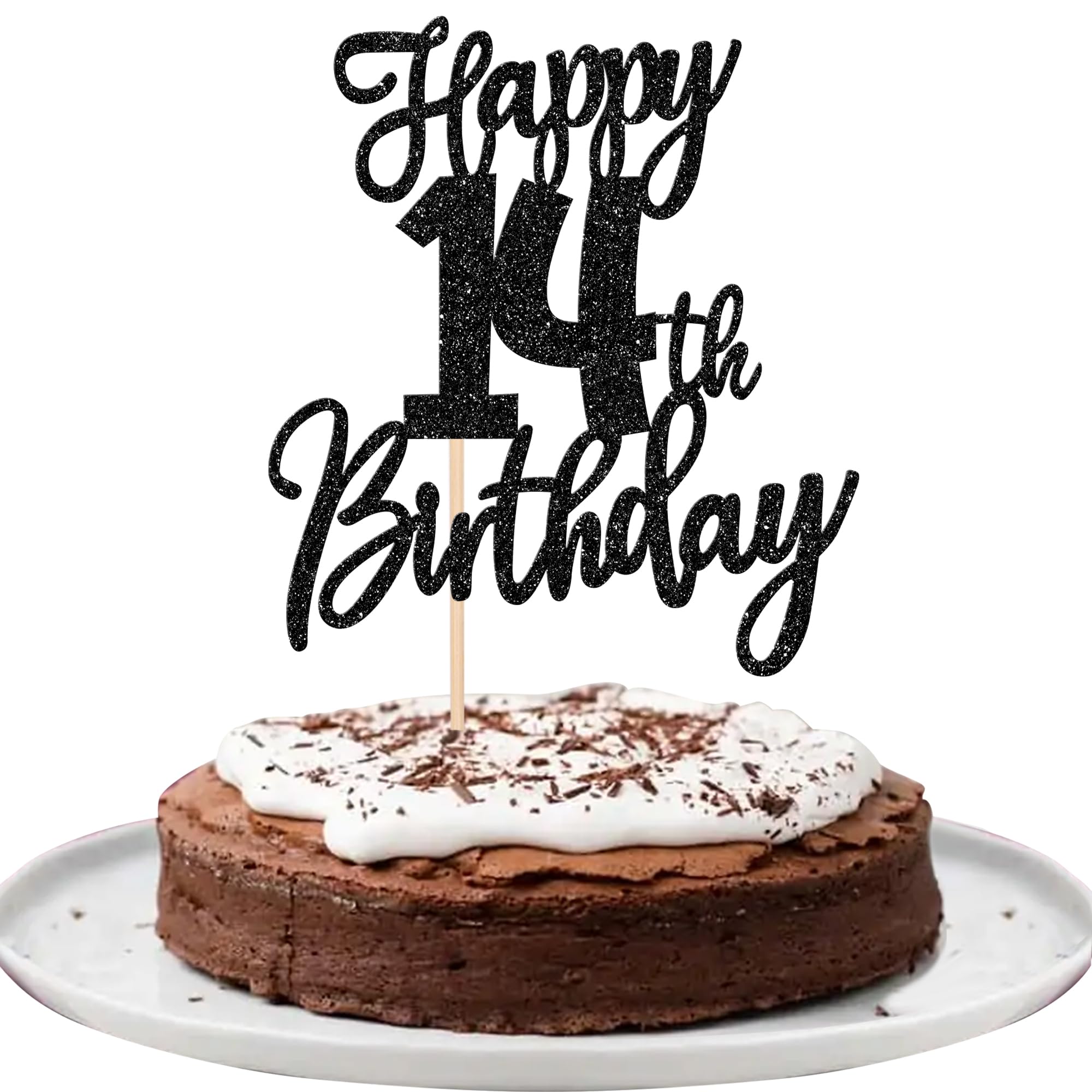 Amazon.com: 1 PCS Happy 14th Birthday Cake Topper Glitter Cheers to 14 ...
