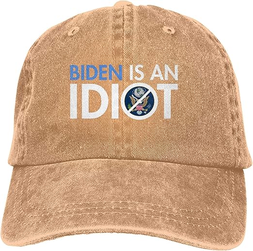 VJSDIUD Biden is an Idiot Hat, Joe Biden Baseball Cap Sun Protection ...