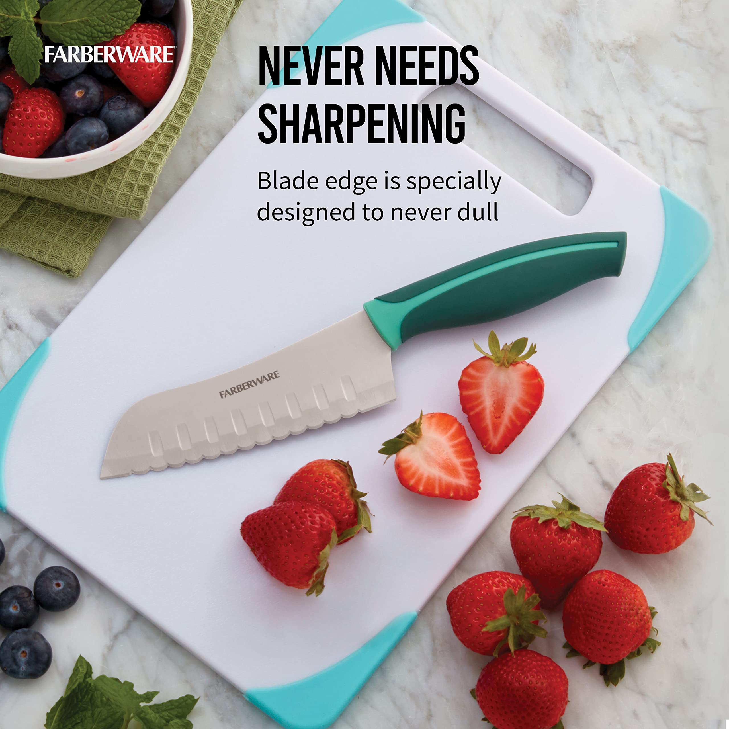 Snapklik.com : Farberware Precise Slice Serrated Santoku Knife
